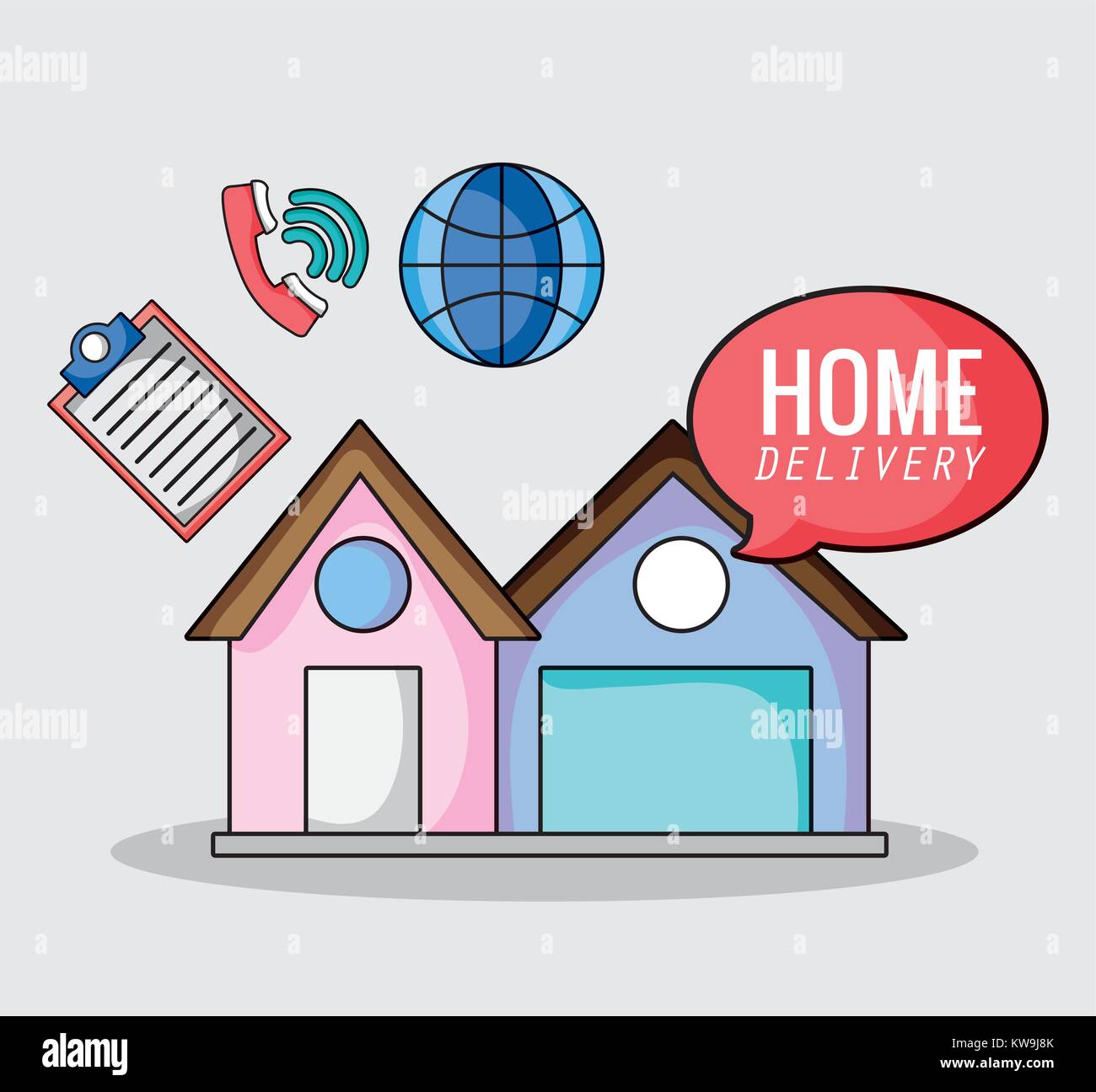 express delivery service business shipping vector illustration Stock ...