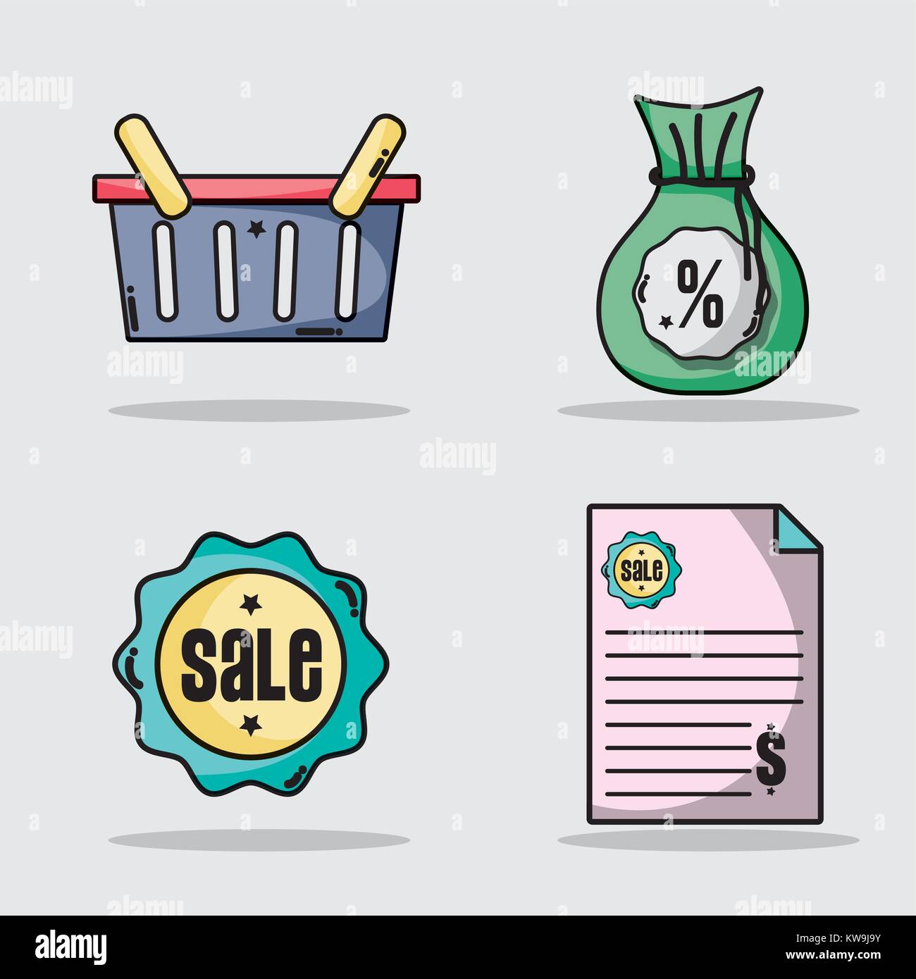 set sale special offer price vector illustration Stock Vector Image ...