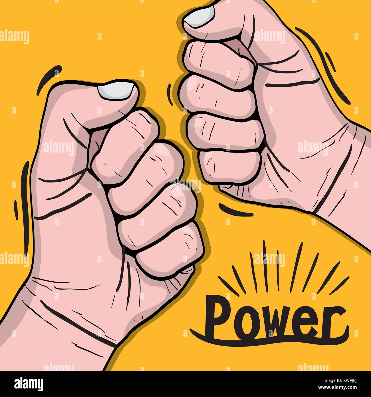 strong power hand protest revolution vector illustration Stock Vector ...