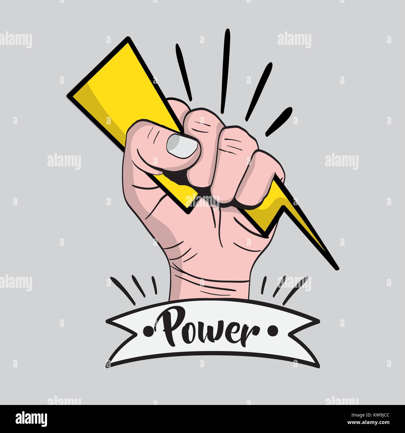 strong power hand protest revolution vector illustration Stock Vector ...