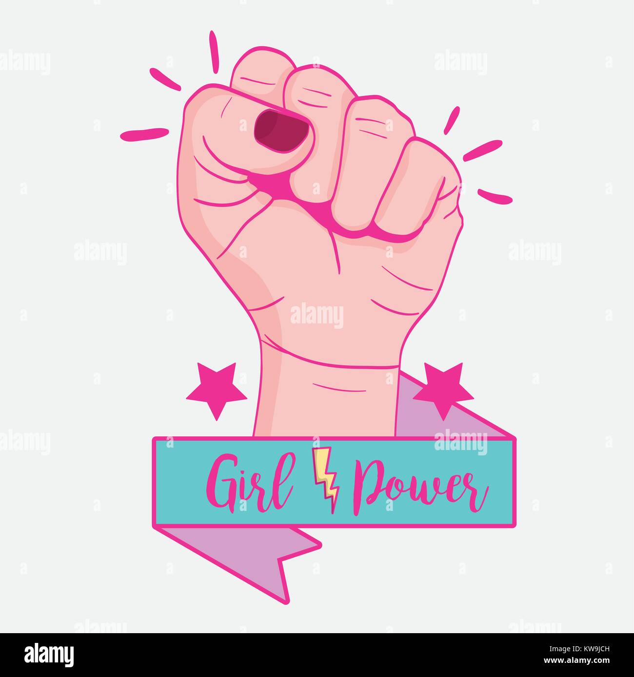 strong power hand protest revolution vector illustration Stock Vector ...