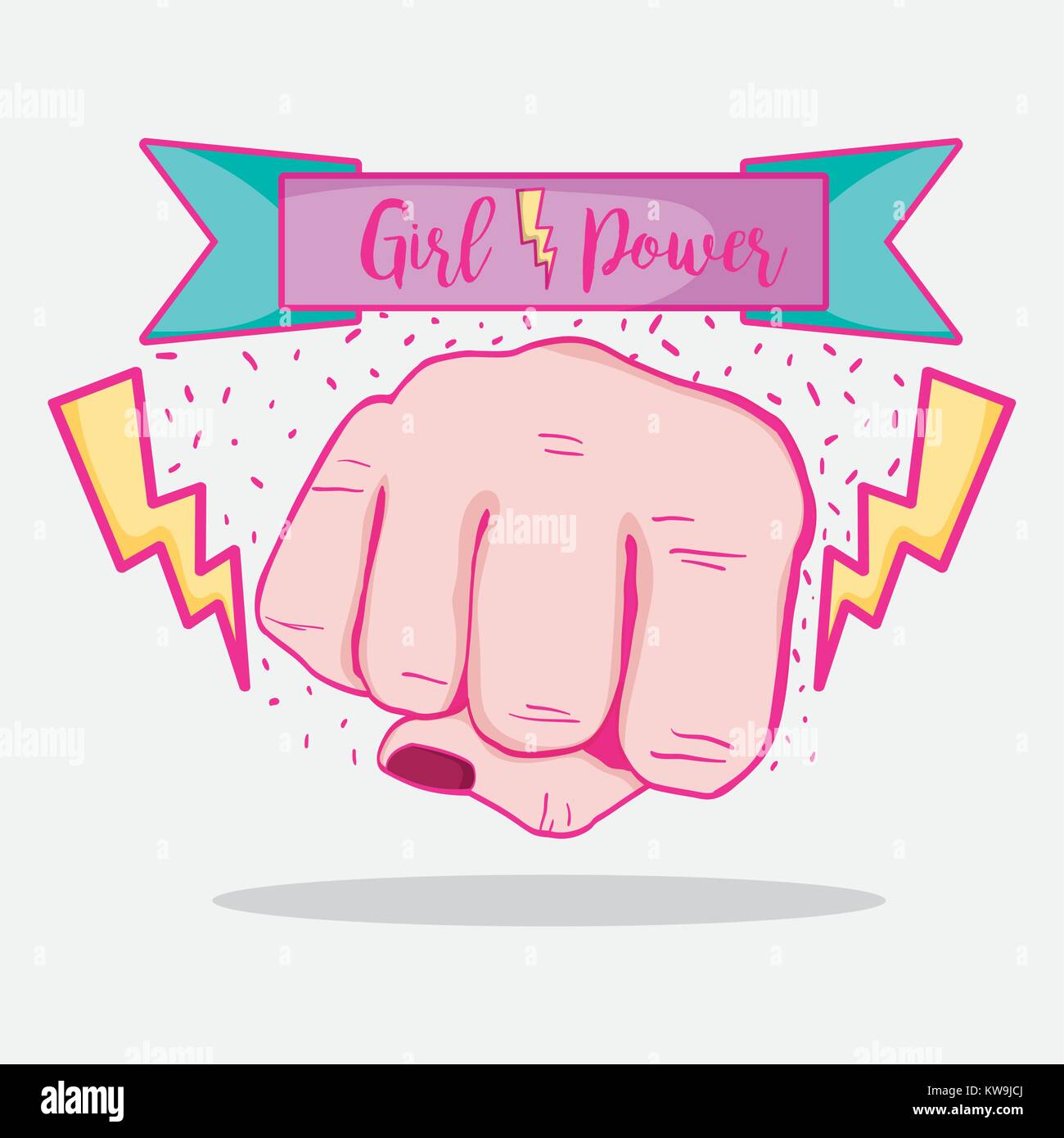 power hand strong revolution protest vector illustration Stock Vector ...