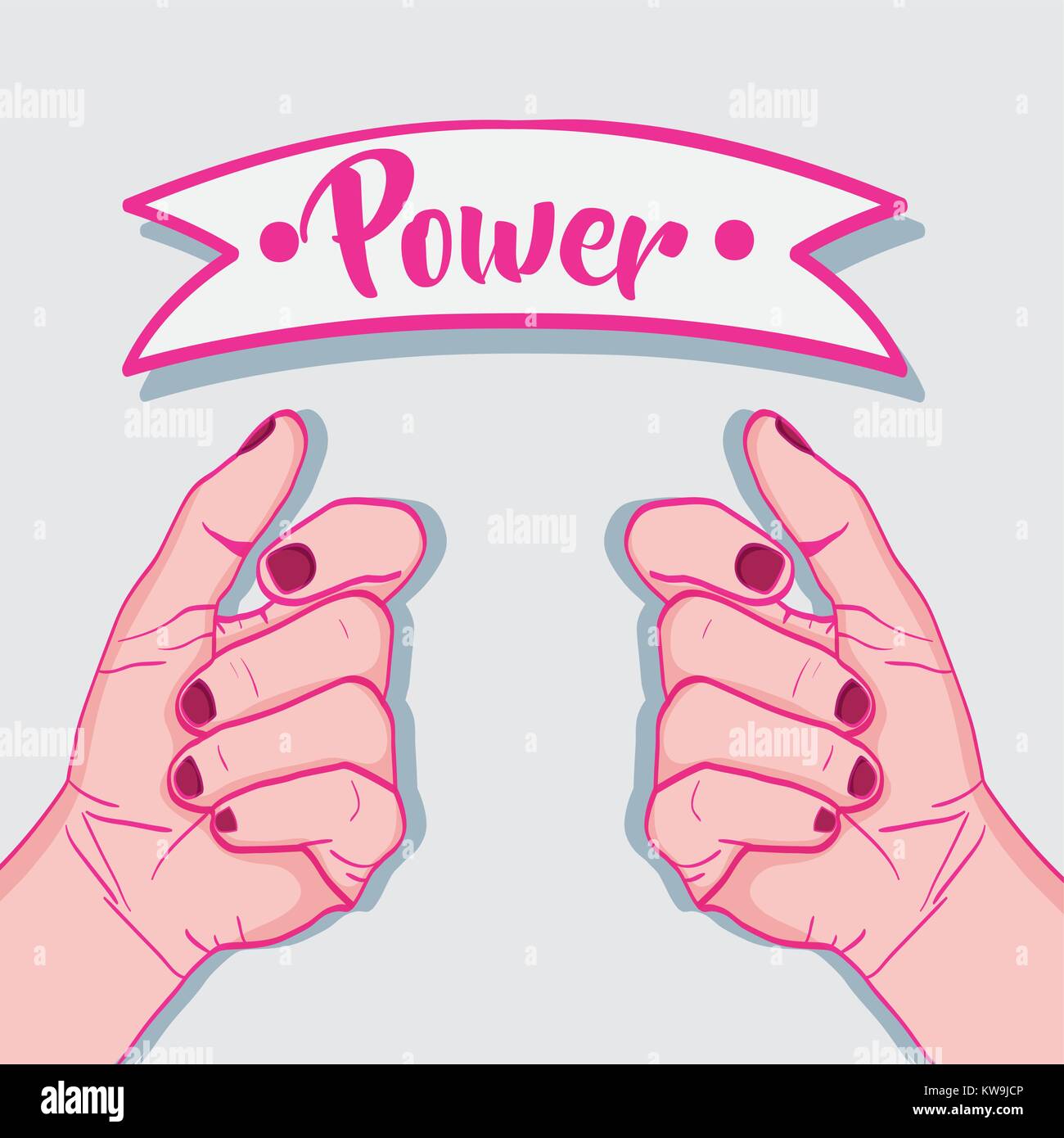 sprong power hand protest revolution vector illustration Stock Vector ...