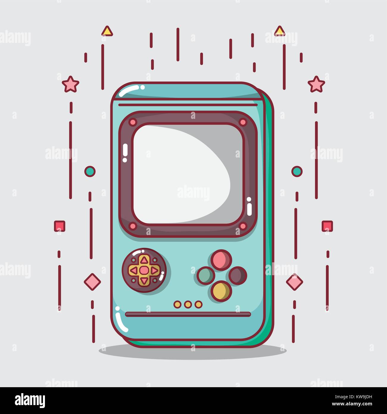 digital videogame play game simulator vector illustration Stock Vector ...