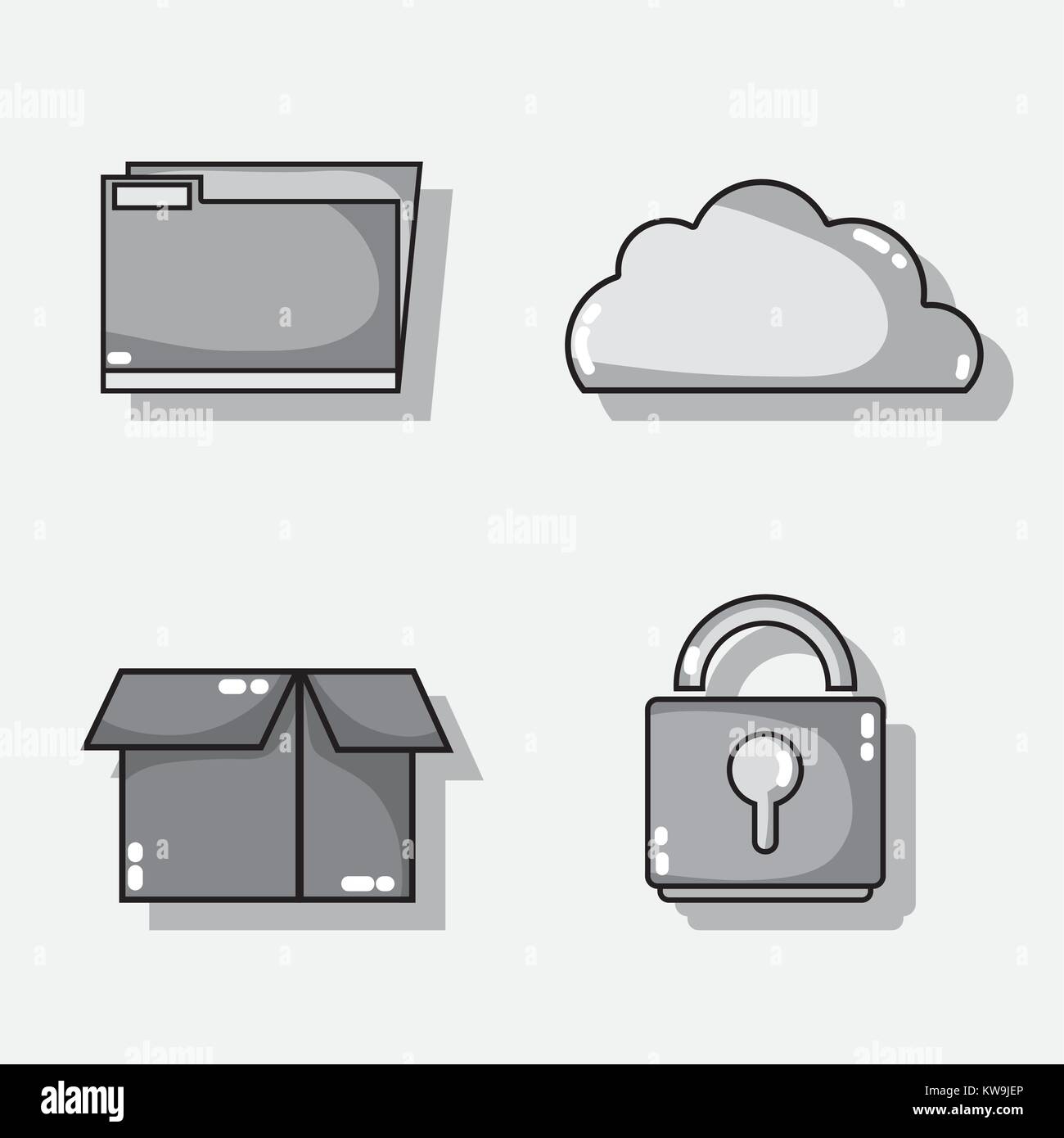 set data center network server vector illustration Stock Vector Image ...