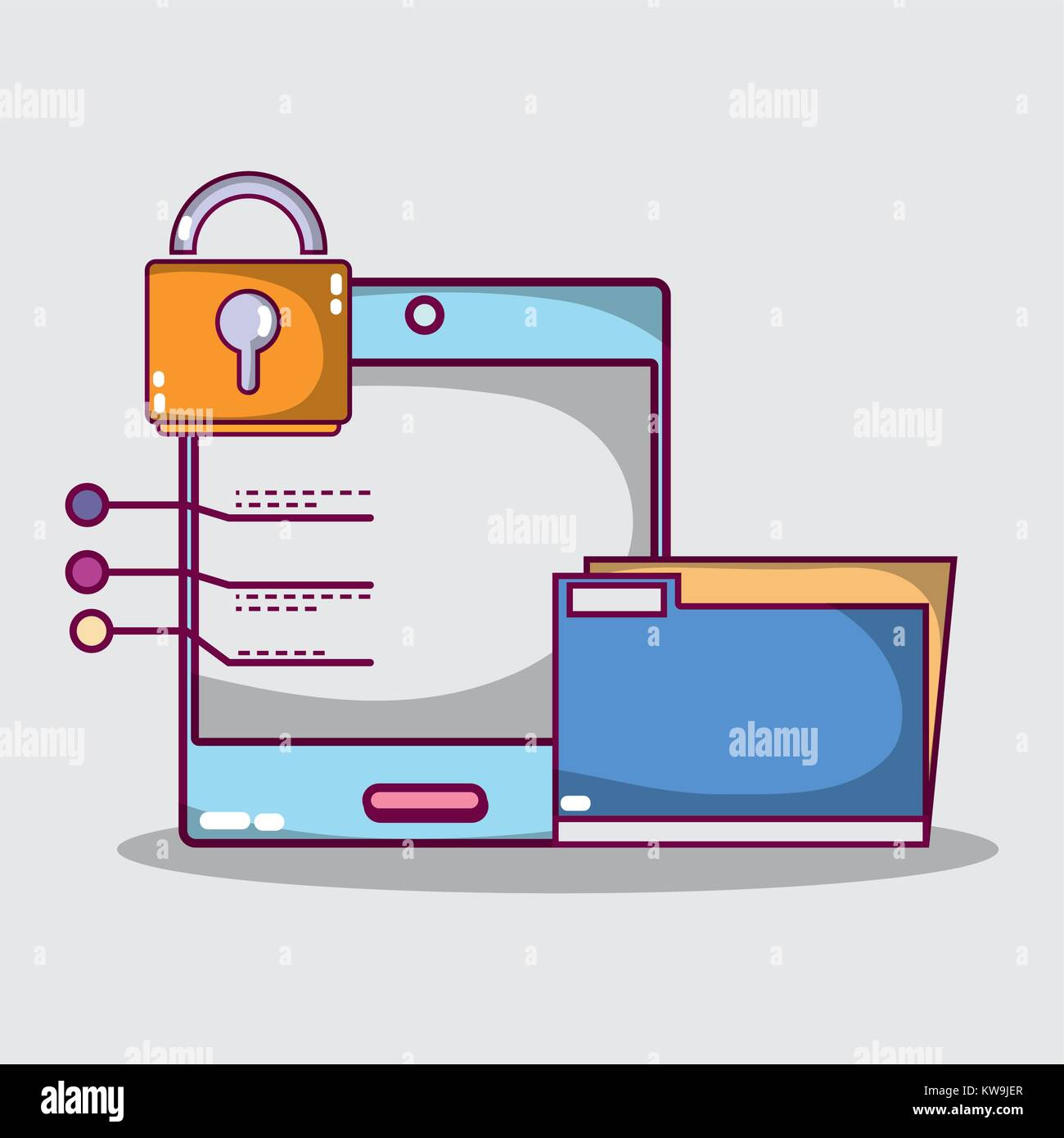 Data Center Server Network Technology Vector Illustration Stock Vector