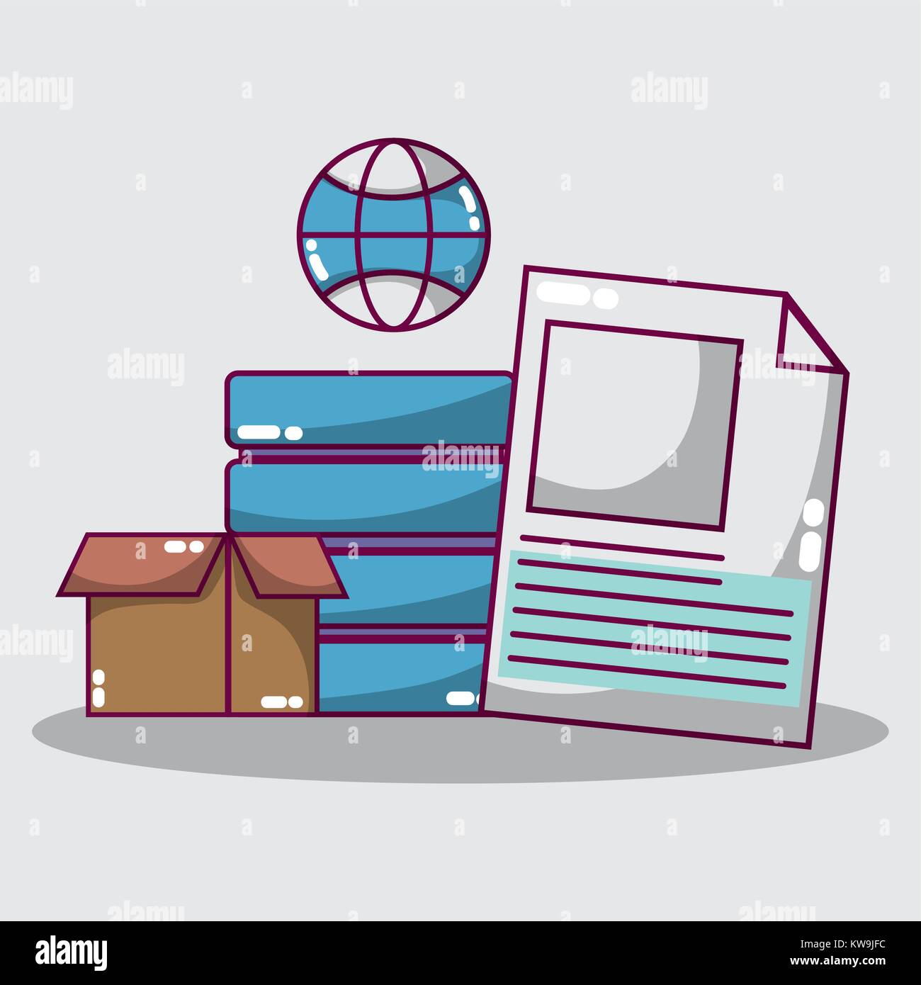 technology data center server connection vector illustration Stock ...