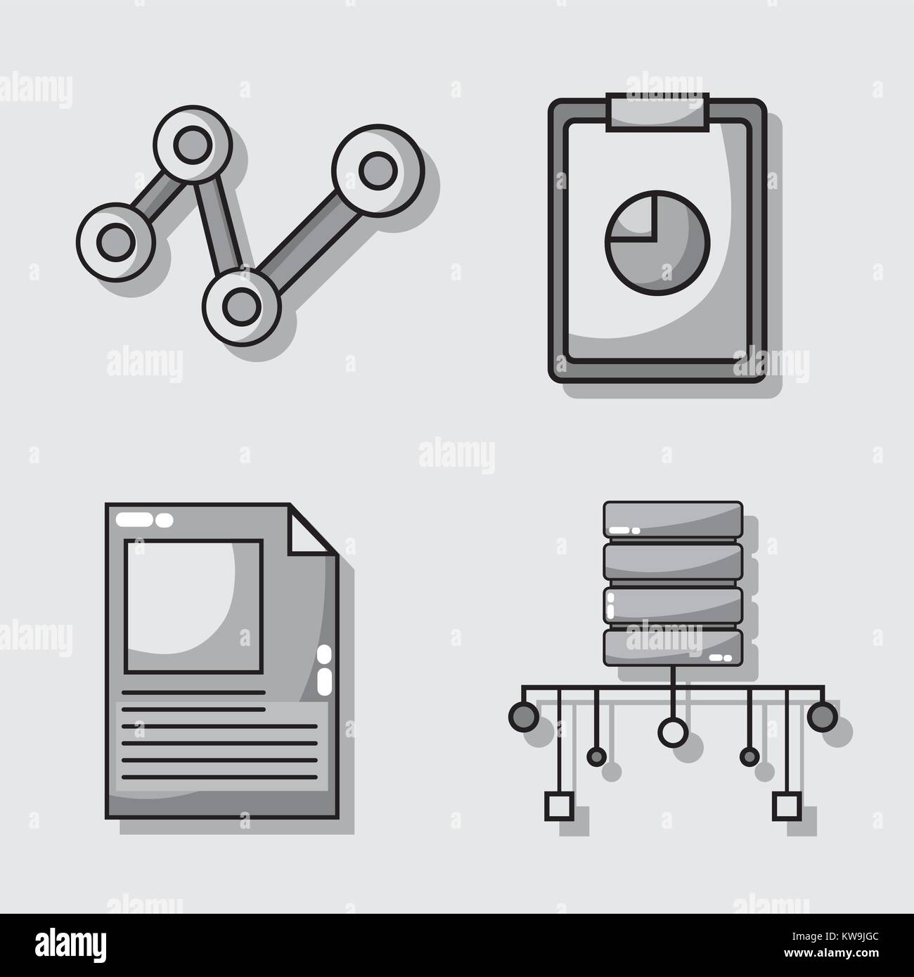 set data center network server vector illustration Stock Vector Image ...