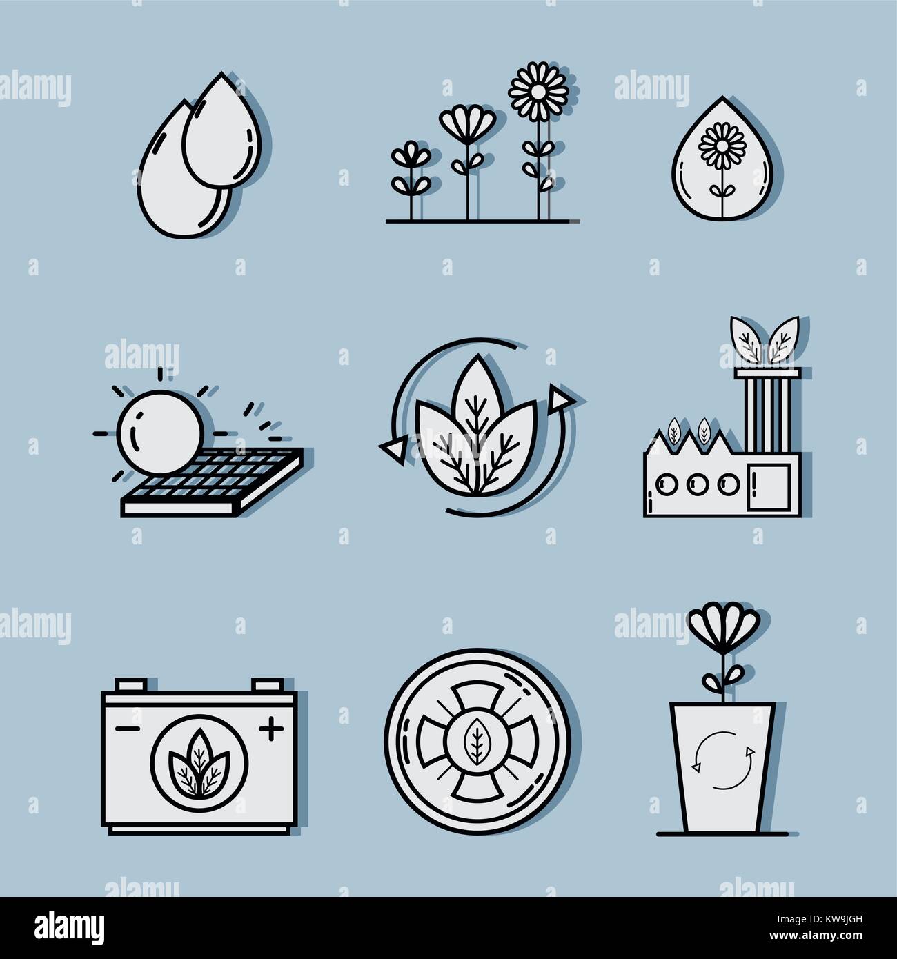environment care liner icon flat vector illustration Stock Vector Image ...