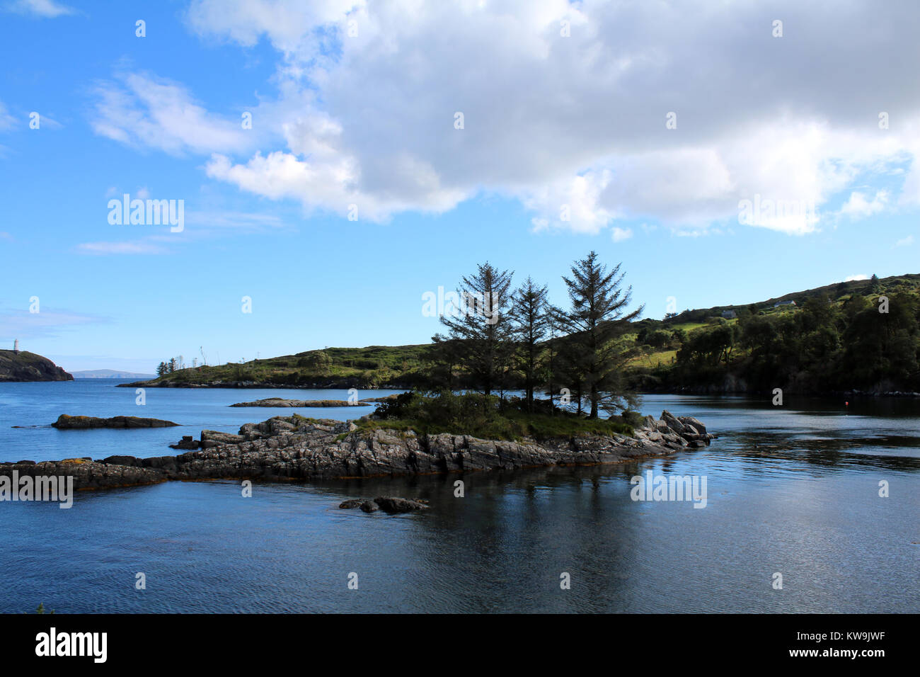 Beautiful body of water watching the sunset during an Irish summer ...
