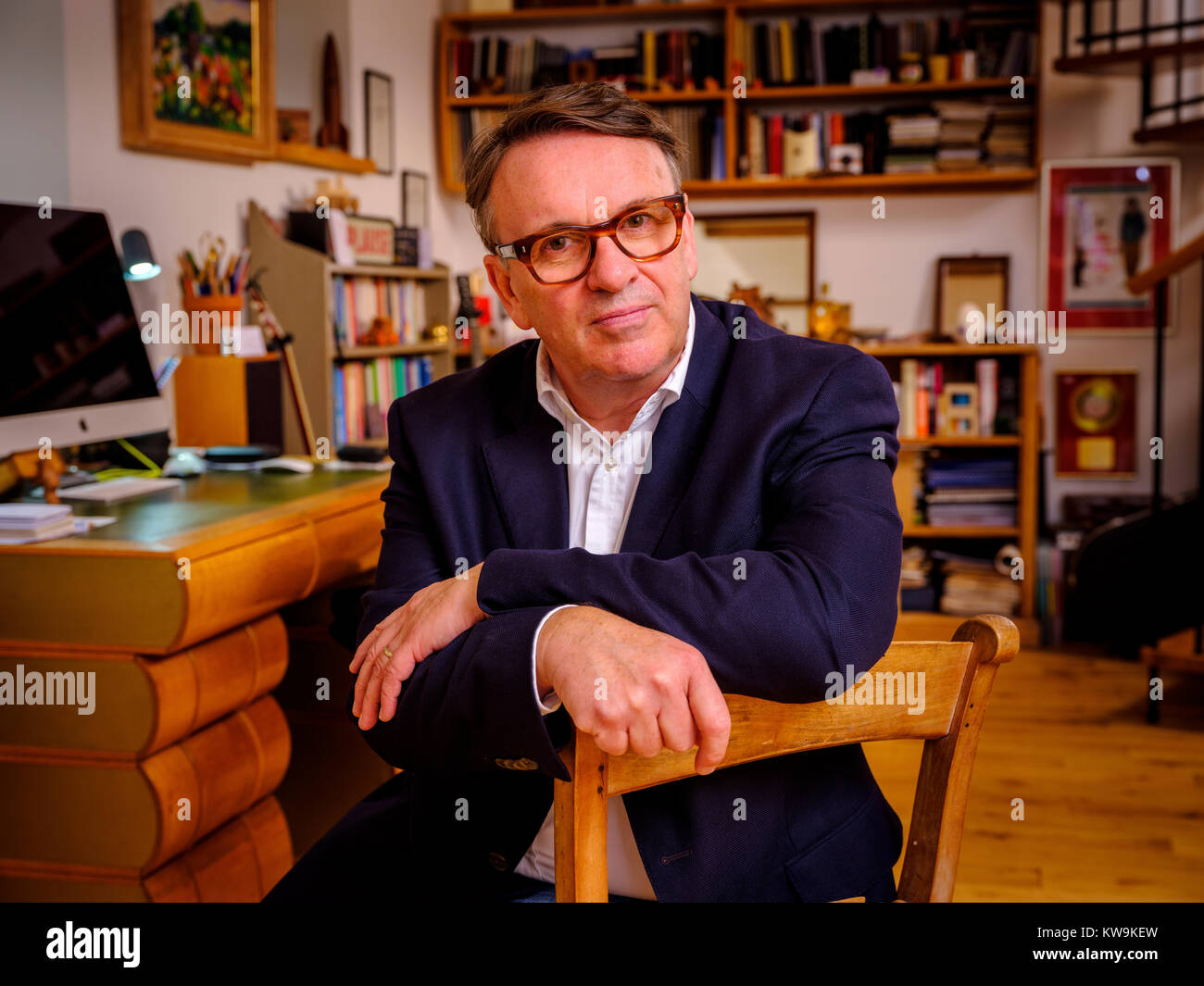 Chris Difford of Squeeze at his East Sussex home, UK Stock Photo - Alamy