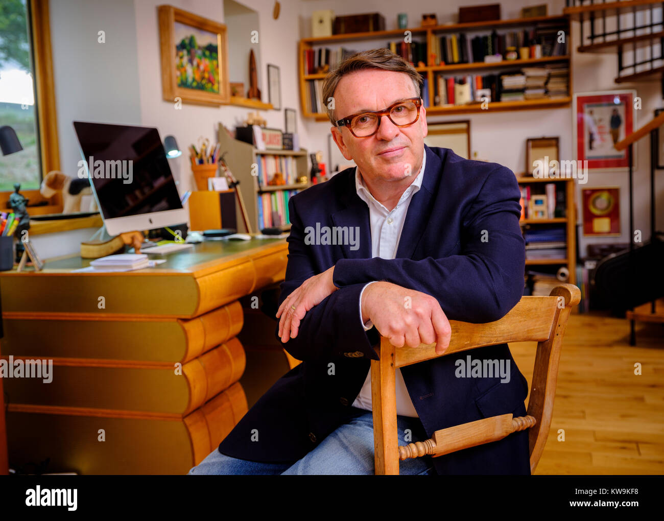 Chris Difford of Squeeze at his East Sussex home, UK Stock Photo - Alamy