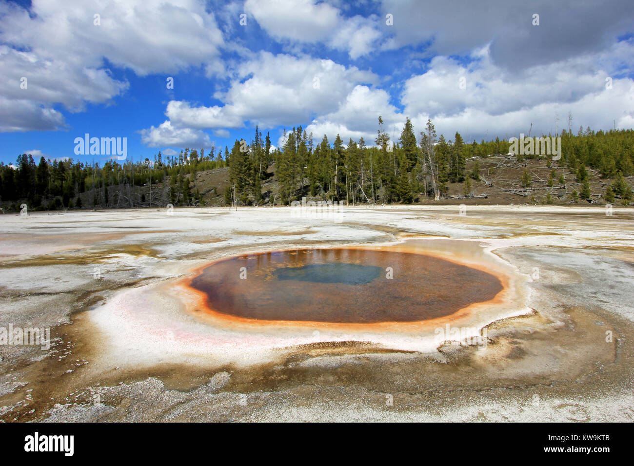 Chromatic Spring Pool in Upper Geyser Basin in Yellowstone National ...