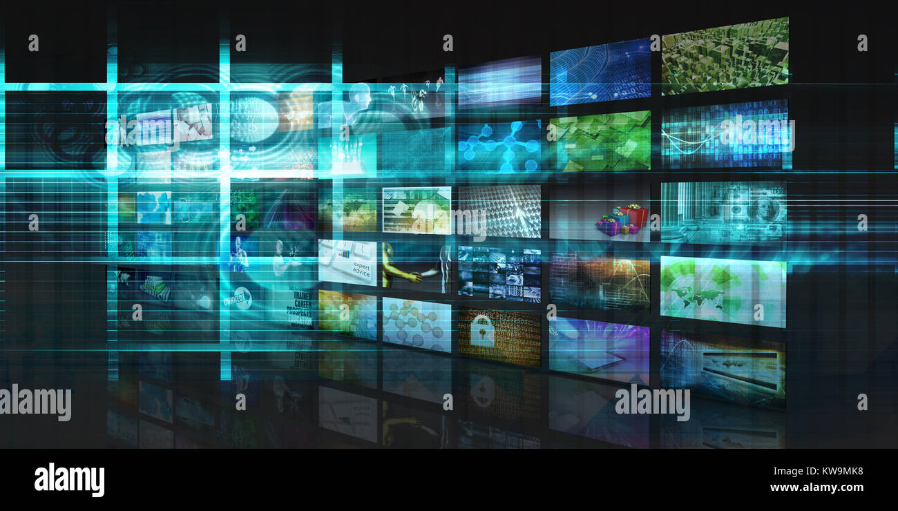Video Streaming Entertainment Technology as a Concept Stock Photo - Alamy
