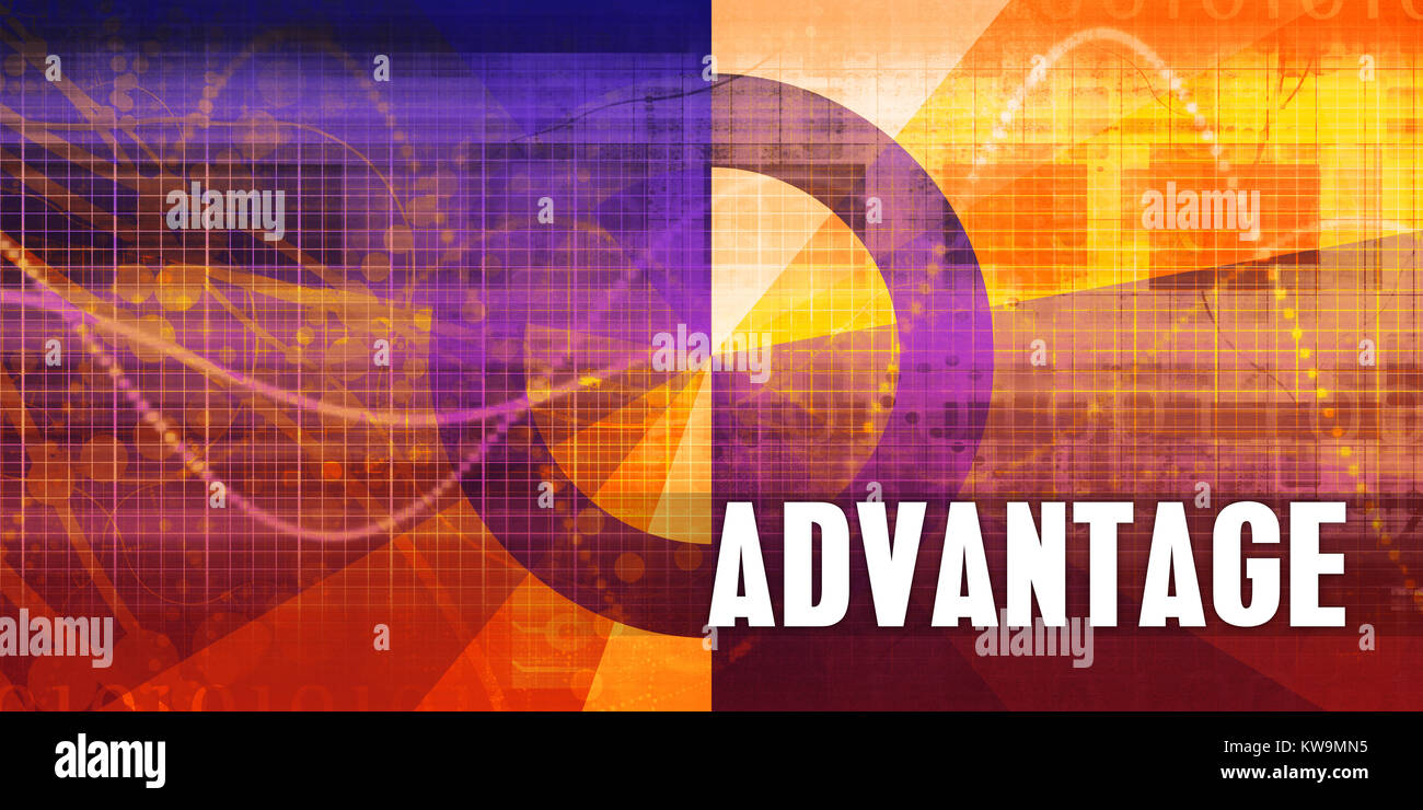 Advantage Focus Concept on a Futuristic Abstract Background Stock Photo ...
