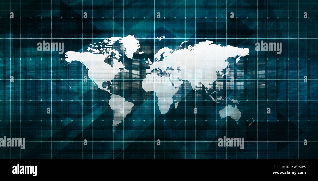 Global Software Company with Technology Data Art Stock Photo - Alamy