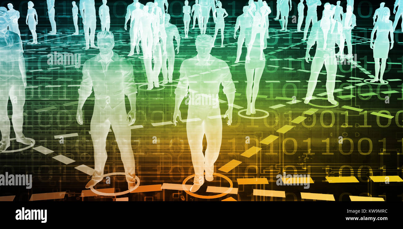 Business Technology Abstract Background with Empowered People Stock ...