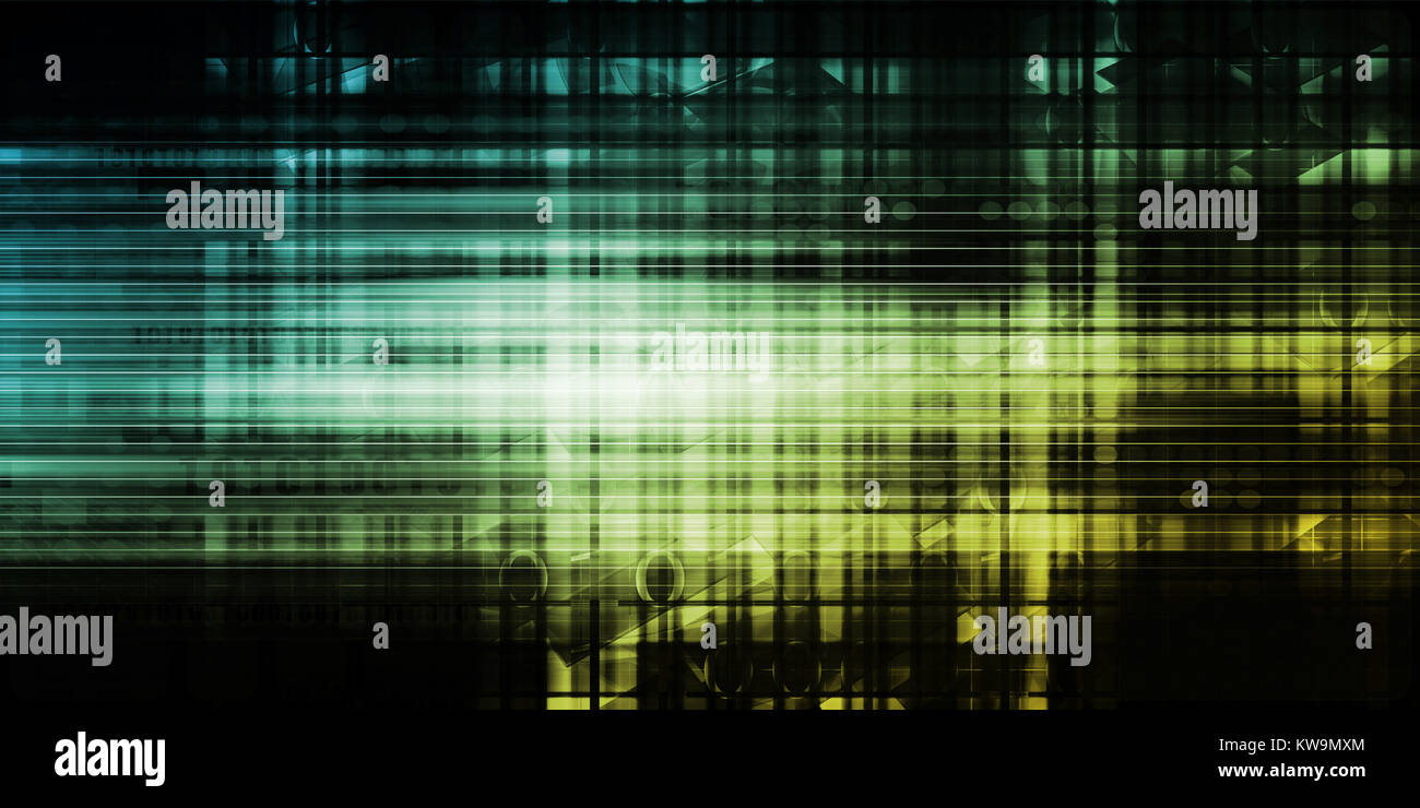 Technology Solution as a Business Network Art Stock Photo - Alamy