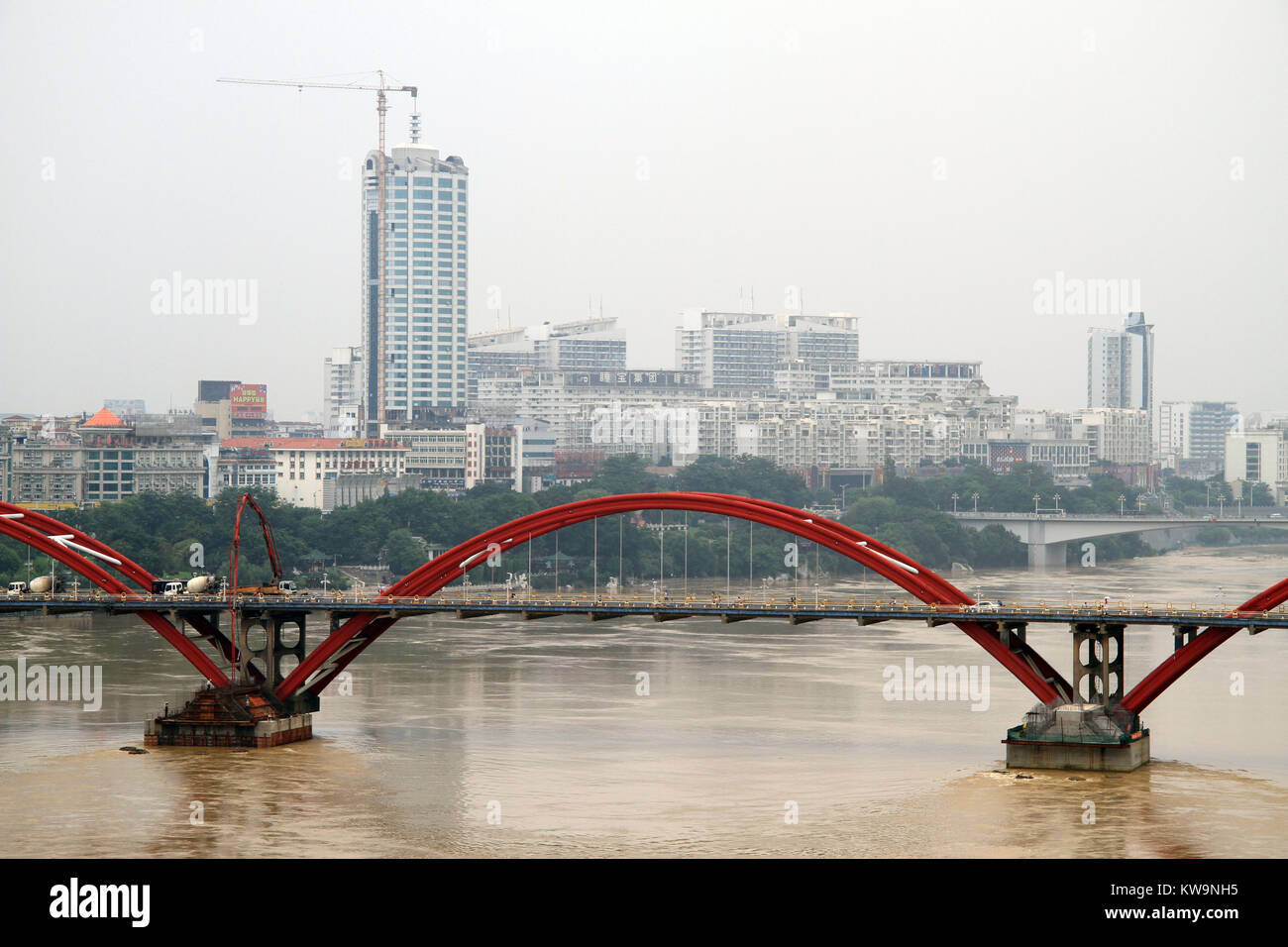 New steel bridge in Luzhou, China Stock Photo - Alamy