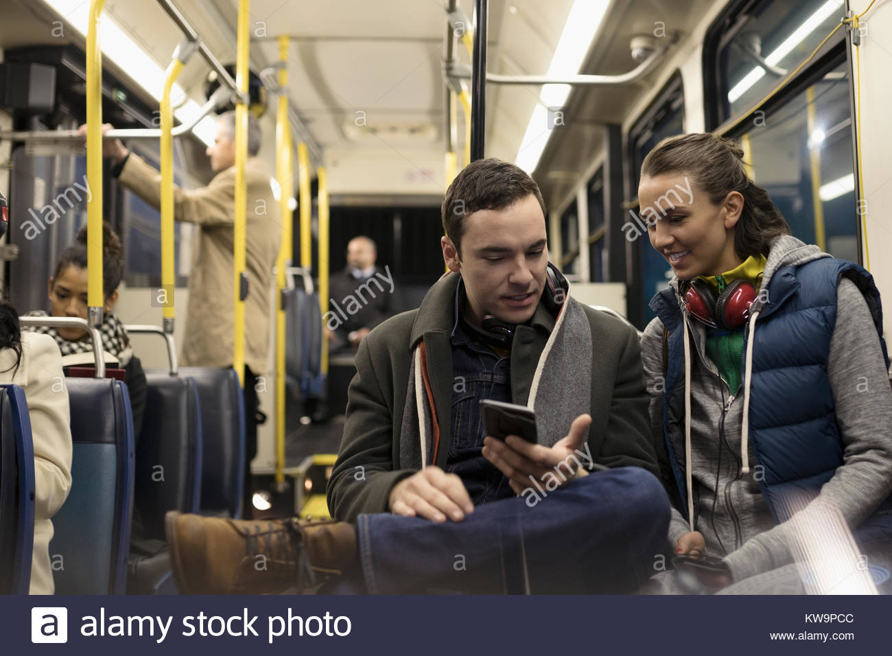 Commuter commuters sitting hi-res stock photography and images - Alamy