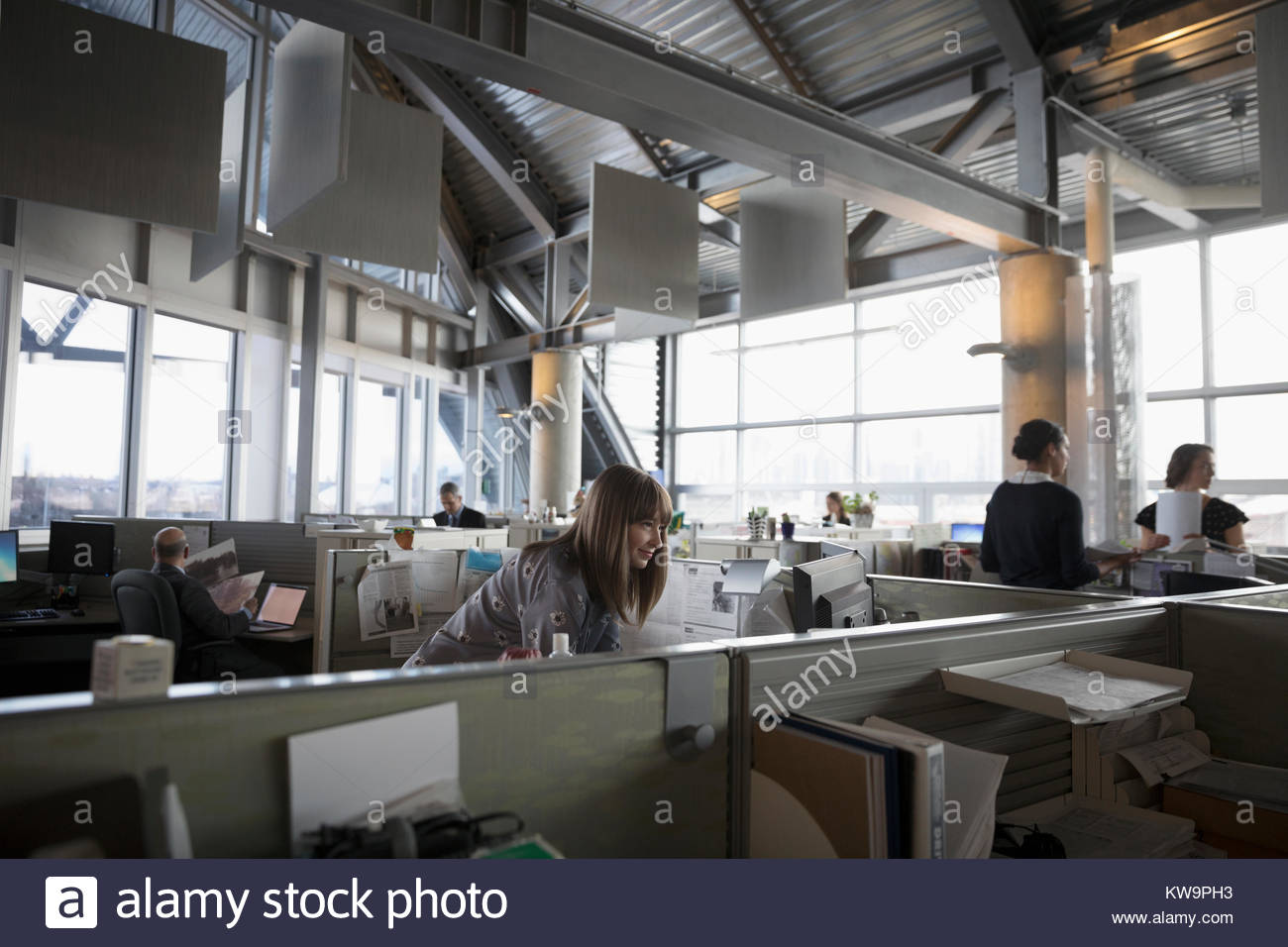 People working cubicles hi-res stock photography and images - Alamy