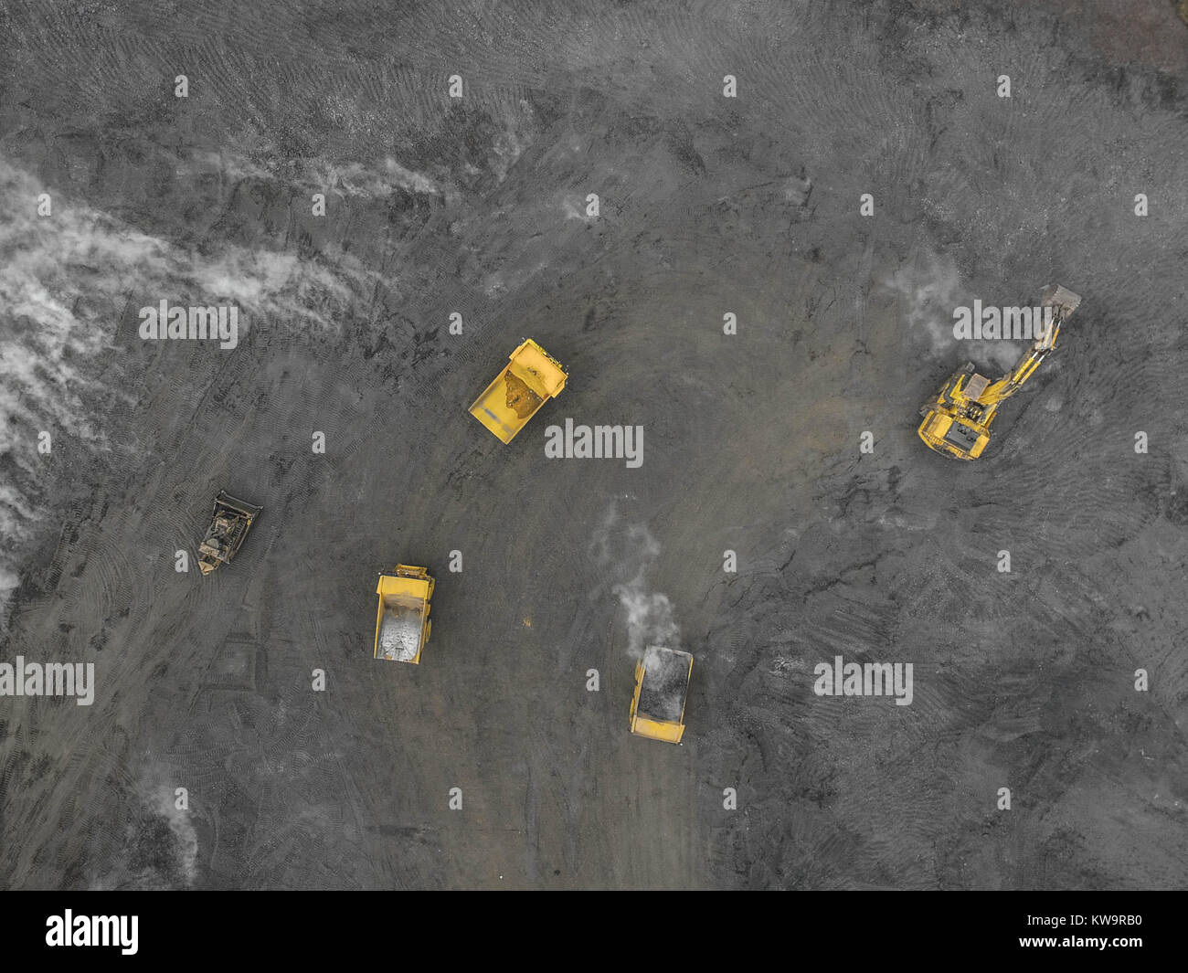 Mining equipment operated on a slag dump Stock Photo - Alamy