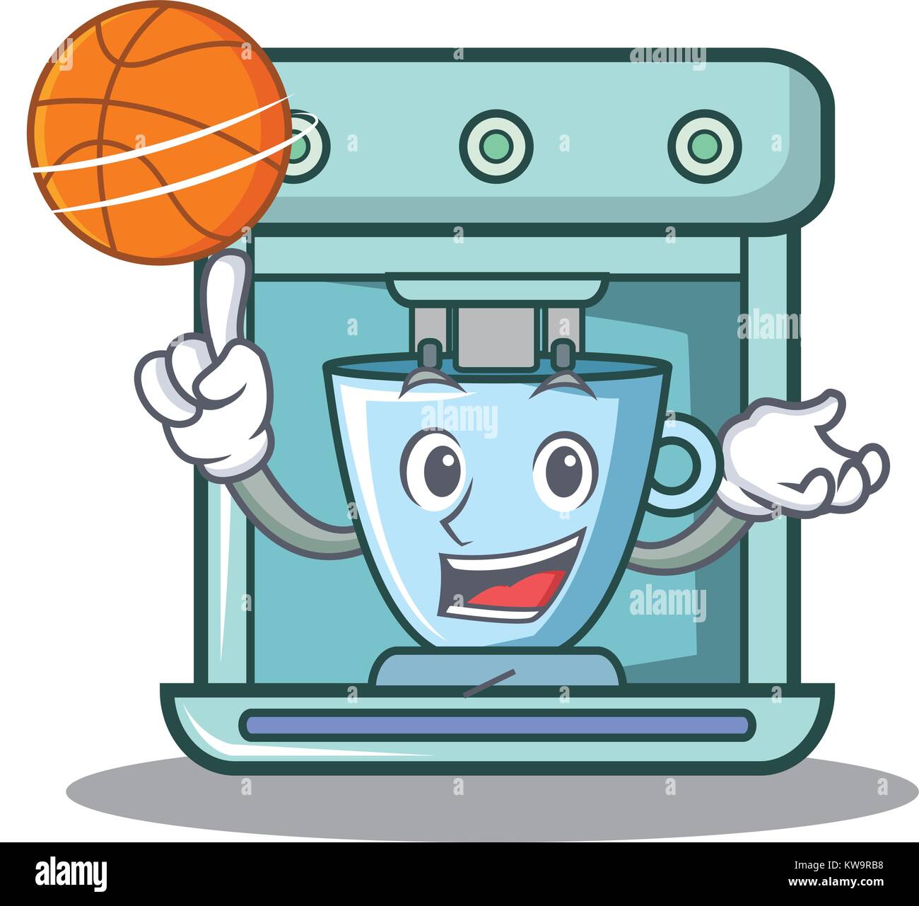 With basketball coffee maker character cartoon Stock Vector Image & Art ...