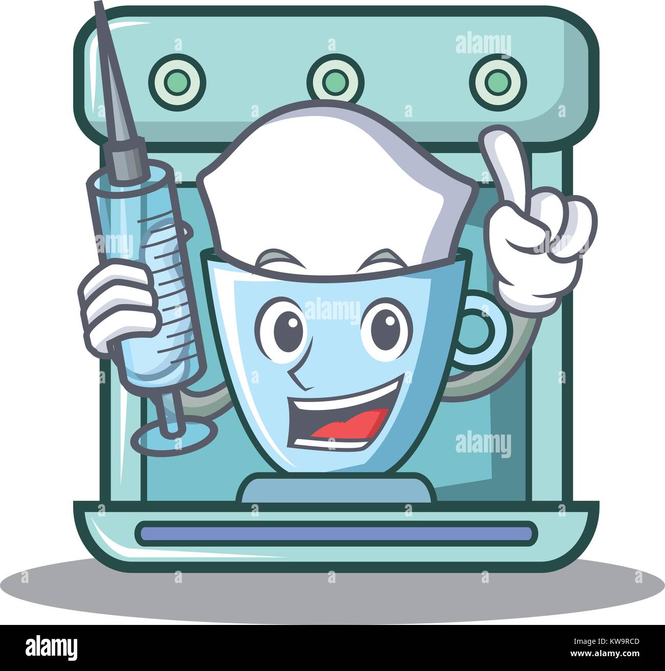 Nurse coffee maker character cartoon Stock Vector Image & Art - Alamy