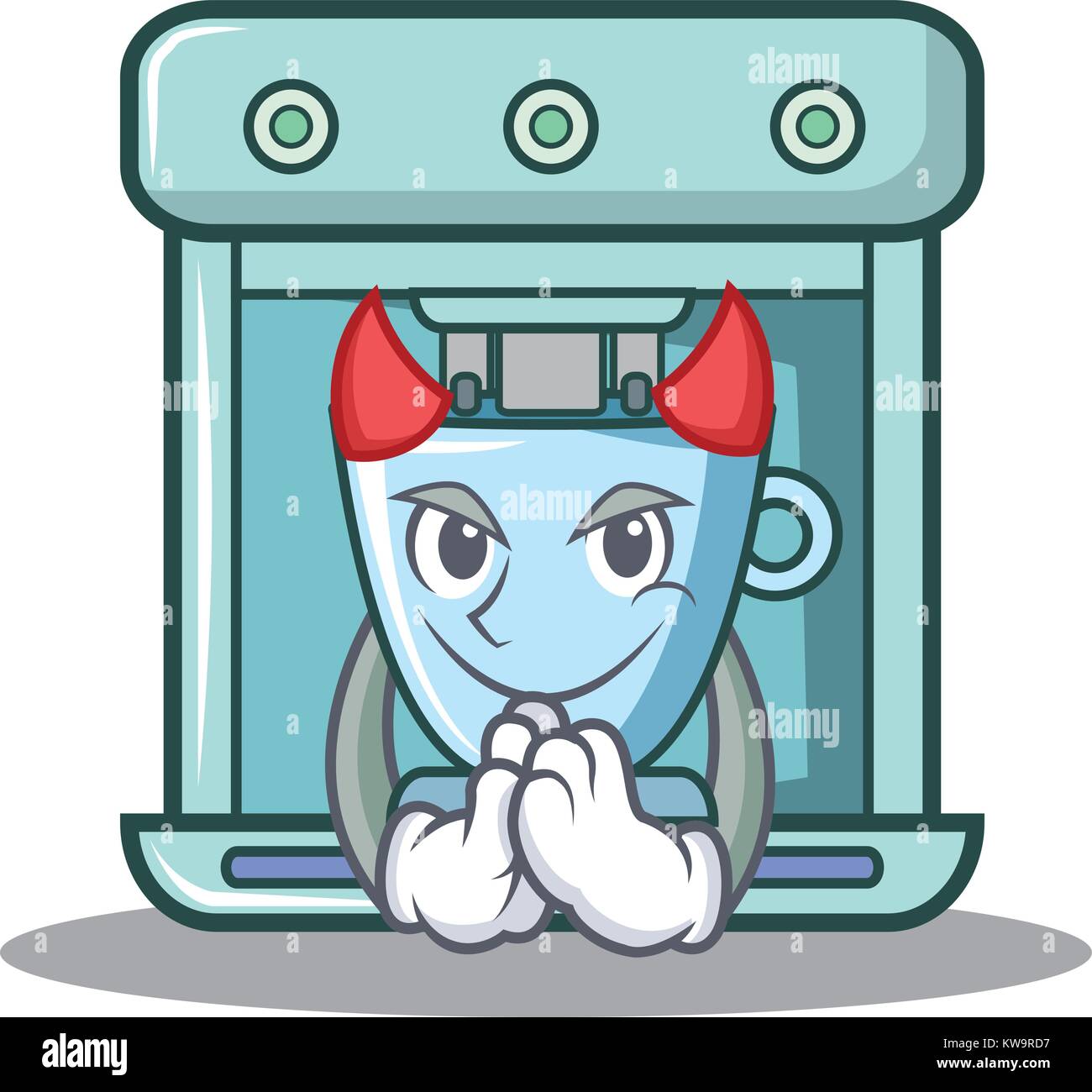 Devil coffee maker character cartoon Stock Vector Image & Art - Alamy