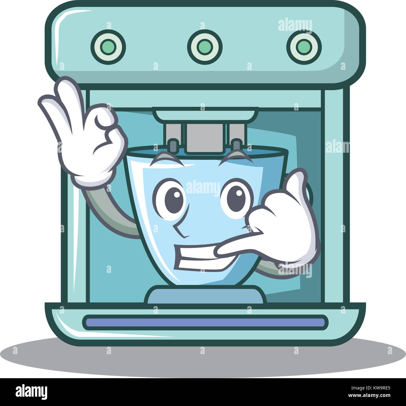 Call me coffee maker character cartoon Stock Vector Image & Art - Alamy