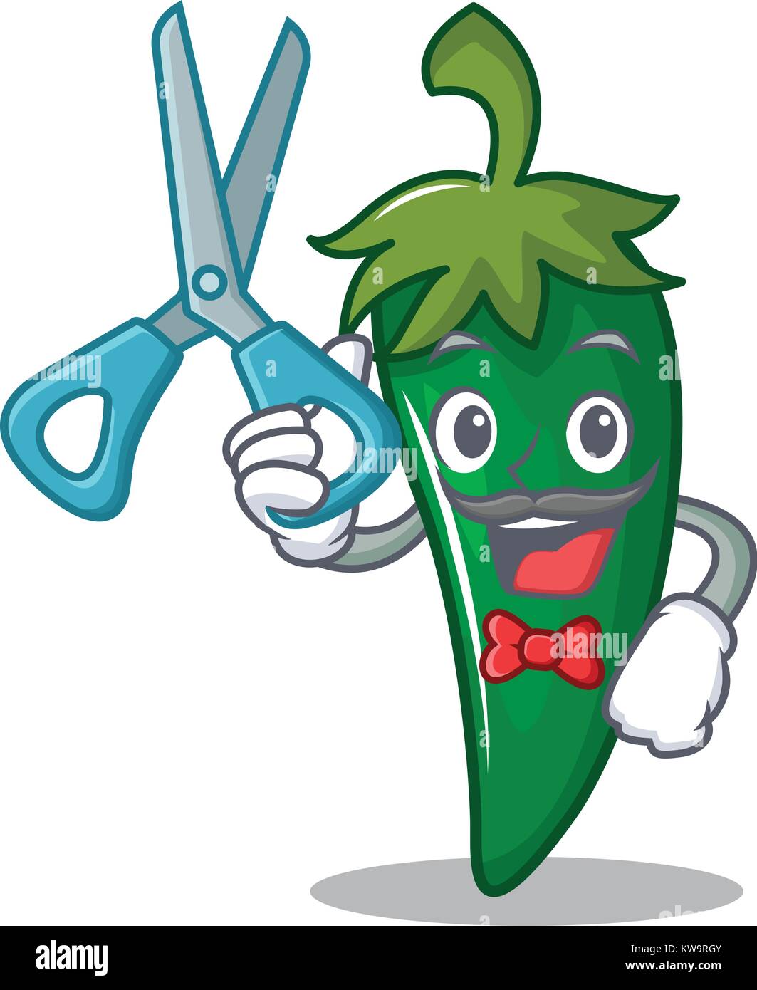 Barber green chili character cartoon Stock Vector Image & Art - Alamy