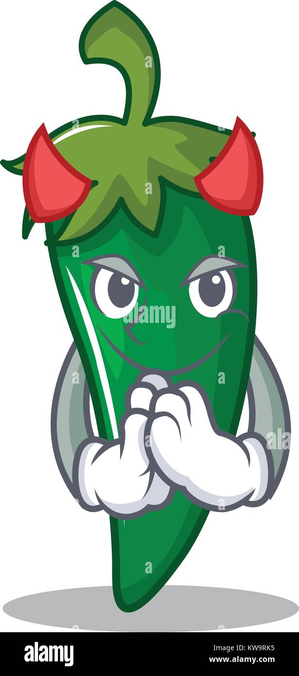 Devil green chili character cartoon Stock Vector Image & Art - Alamy