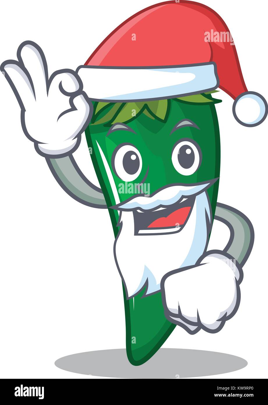 Santa green chili character cartoon Stock Vector Image & Art - Alamy