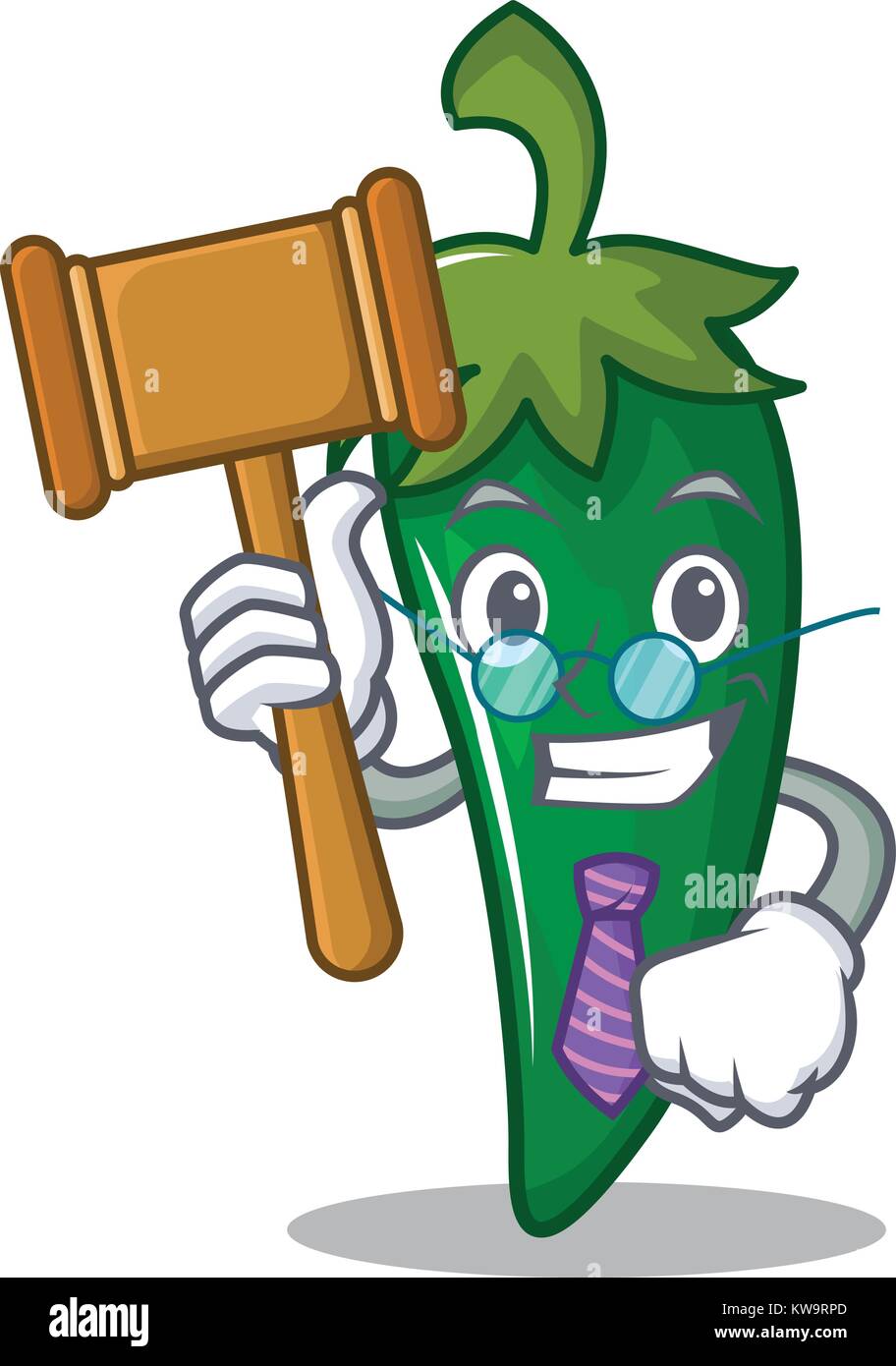 Judge green chili character cartoon Stock Vector Image & Art - Alamy