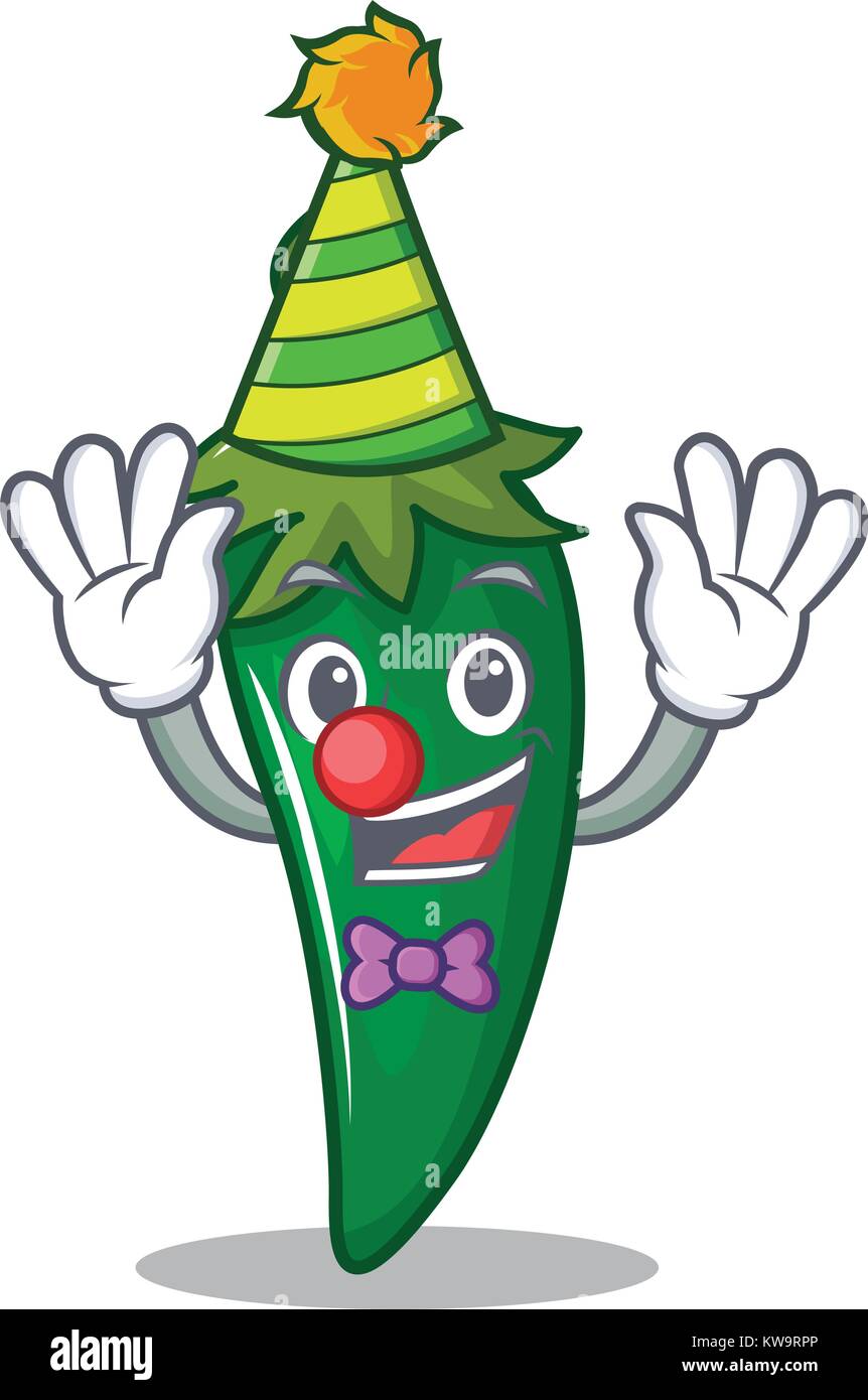 Clown green chili character cartoon Stock Vector Image & Art - Alamy