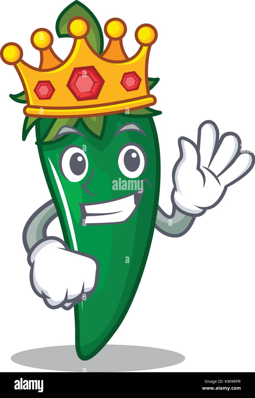 King green chili character cartoon Stock Vector Image & Art - Alamy