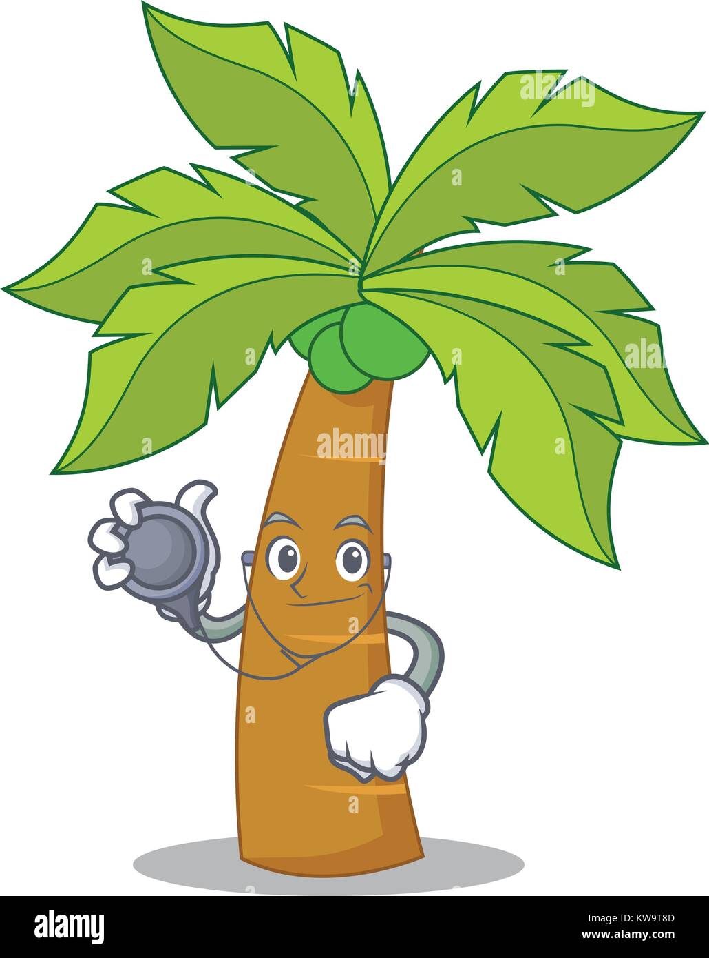Doctor palm tree character cartoon Stock Vector Image & Art - Alamy