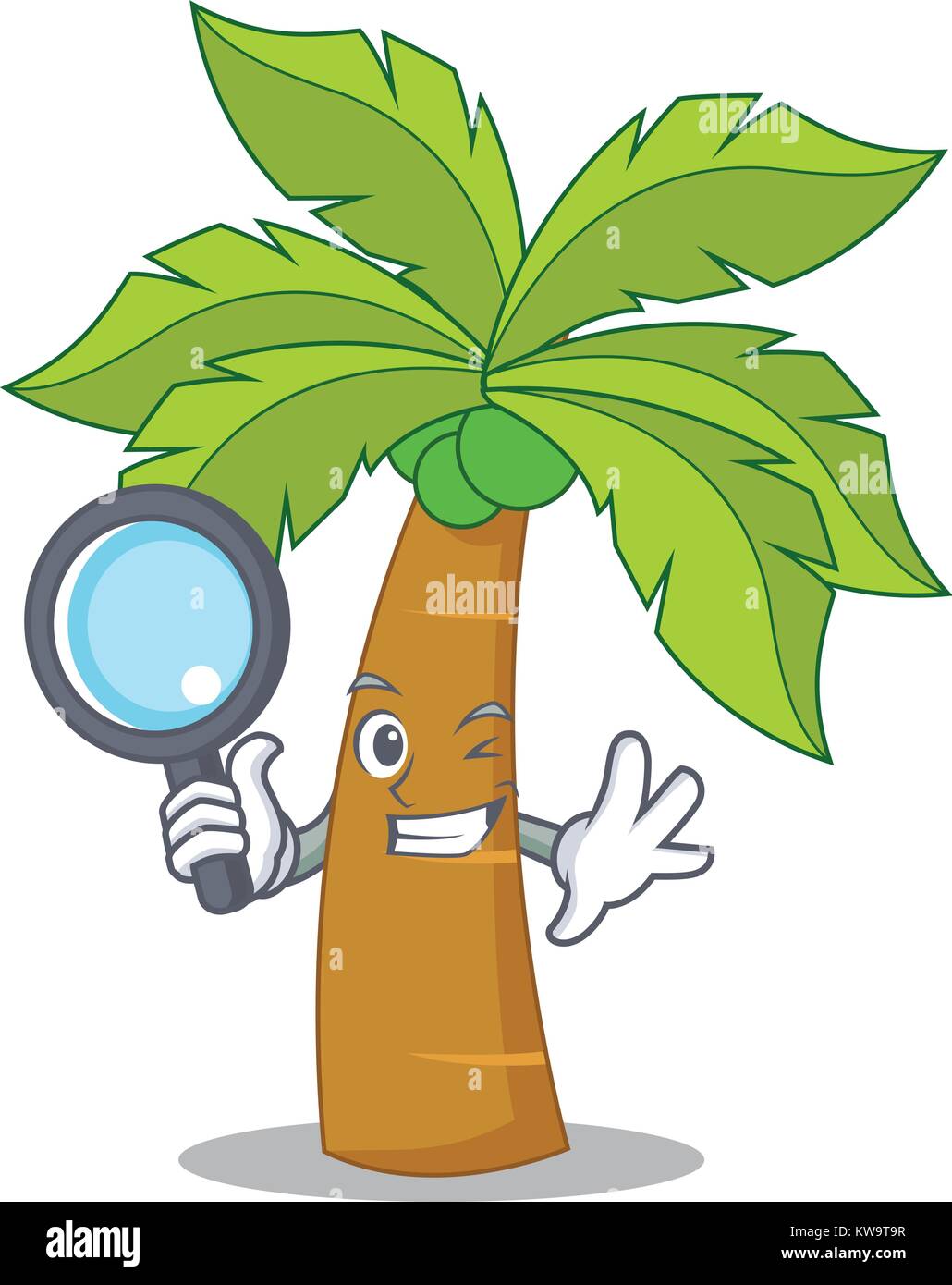 Detective palm tree character cartoon Stock Vector Image & Art - Alamy