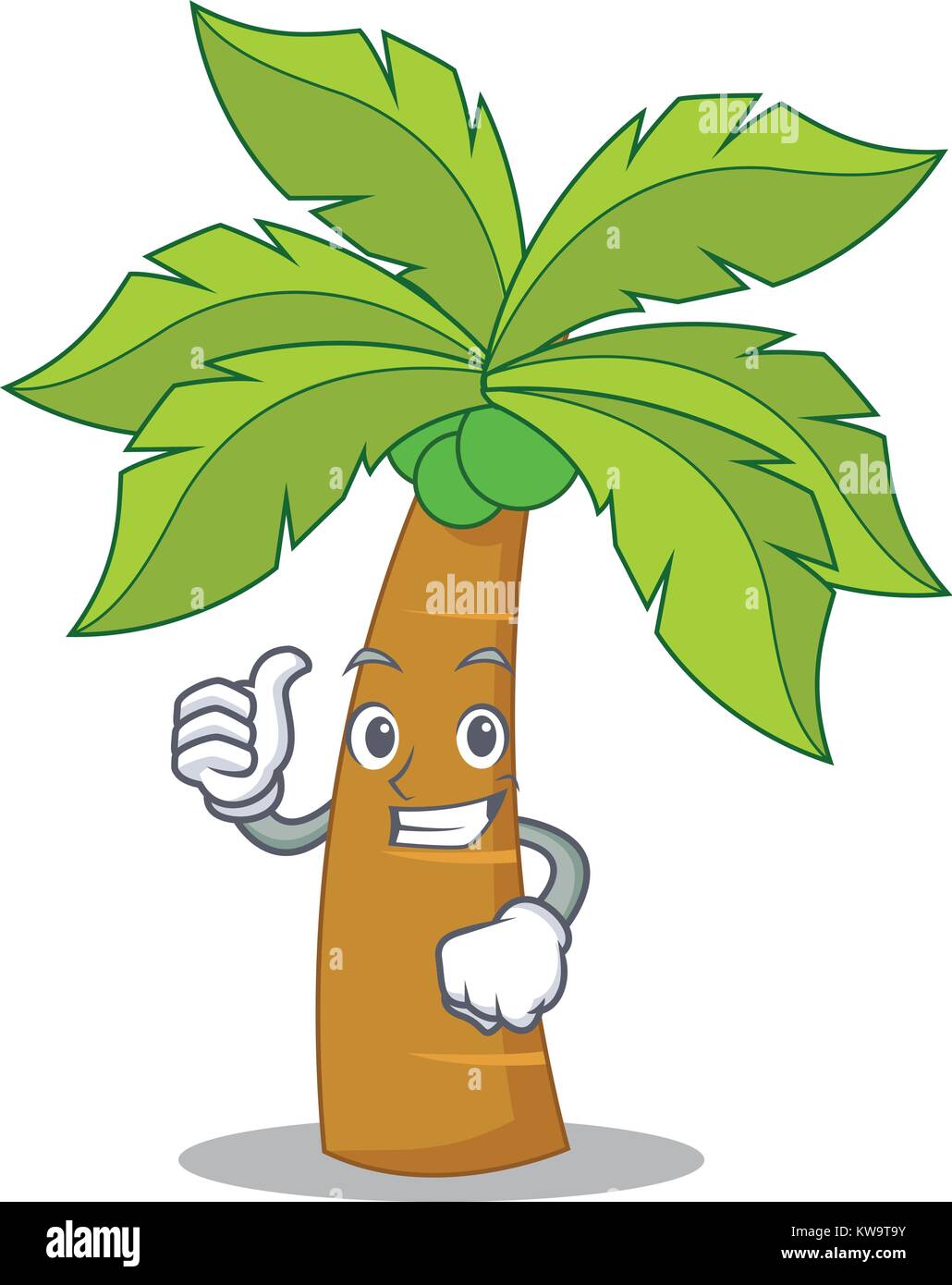 Thumbs up palm tree character cartoon Stock Vector Image & Art - Alamy