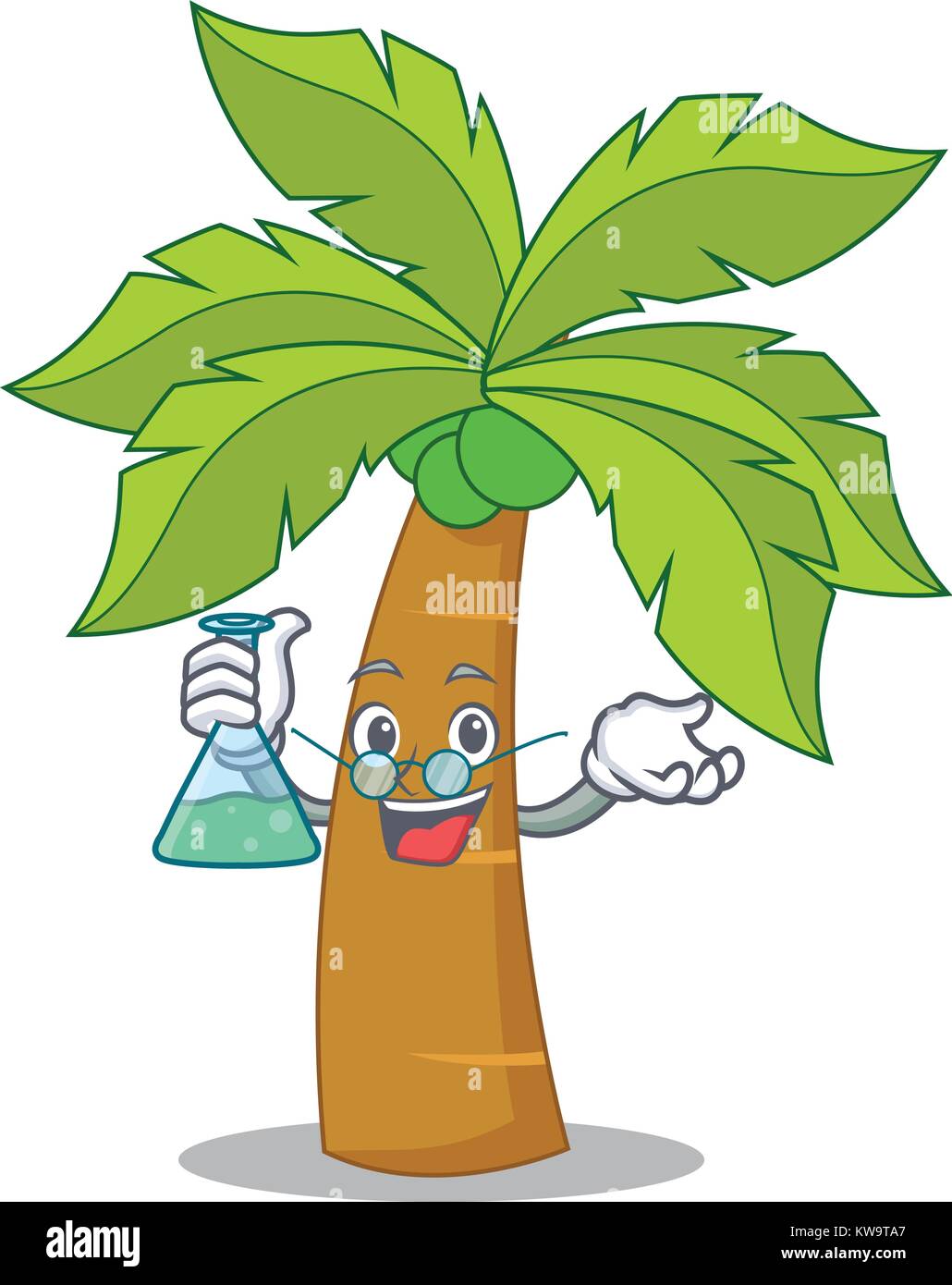 Professor palm tree character cartoon Stock Vector Image & Art - Alamy
