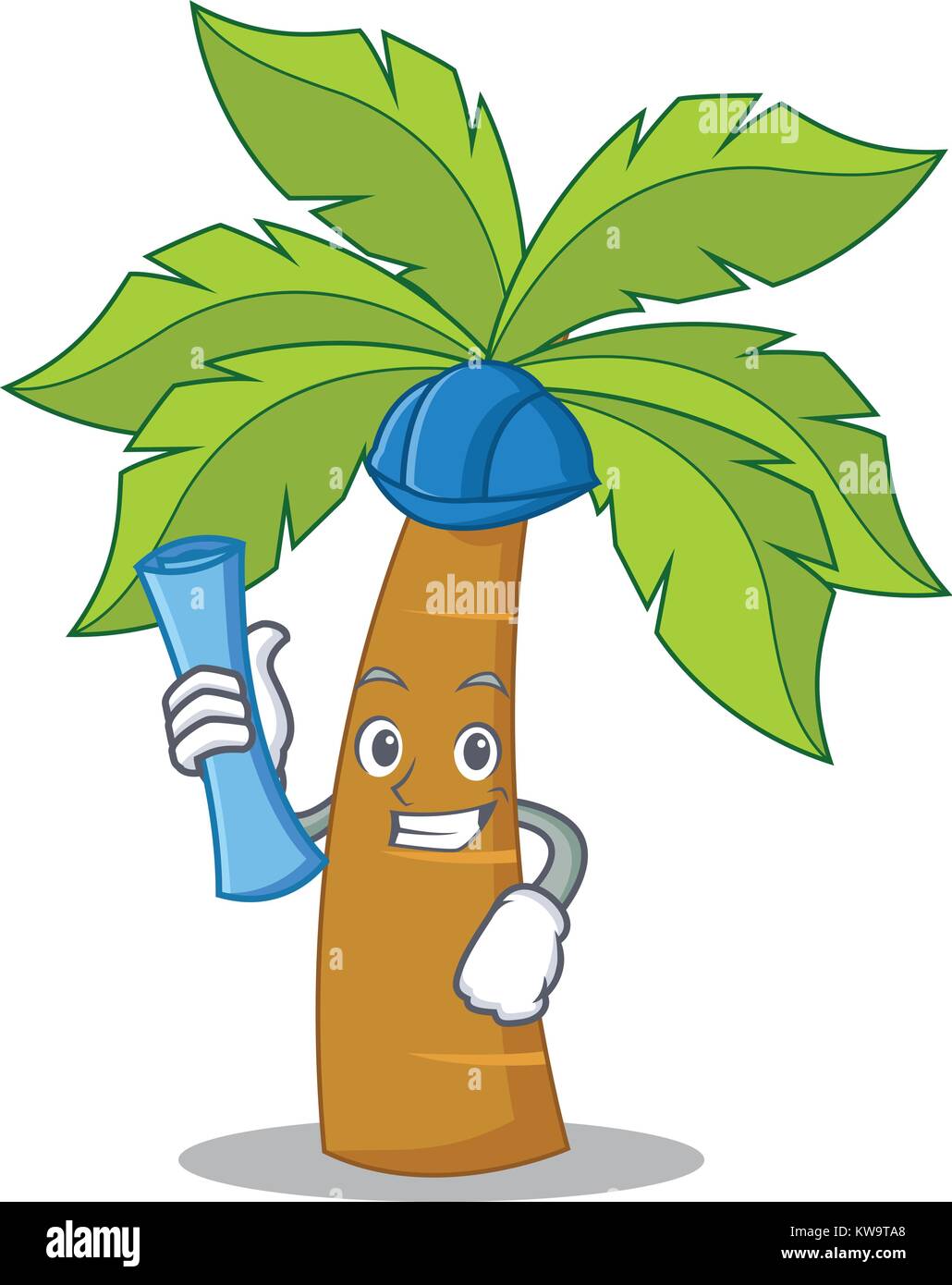 Architect palm tree character cartoon Stock Vector Image & Art - Alamy