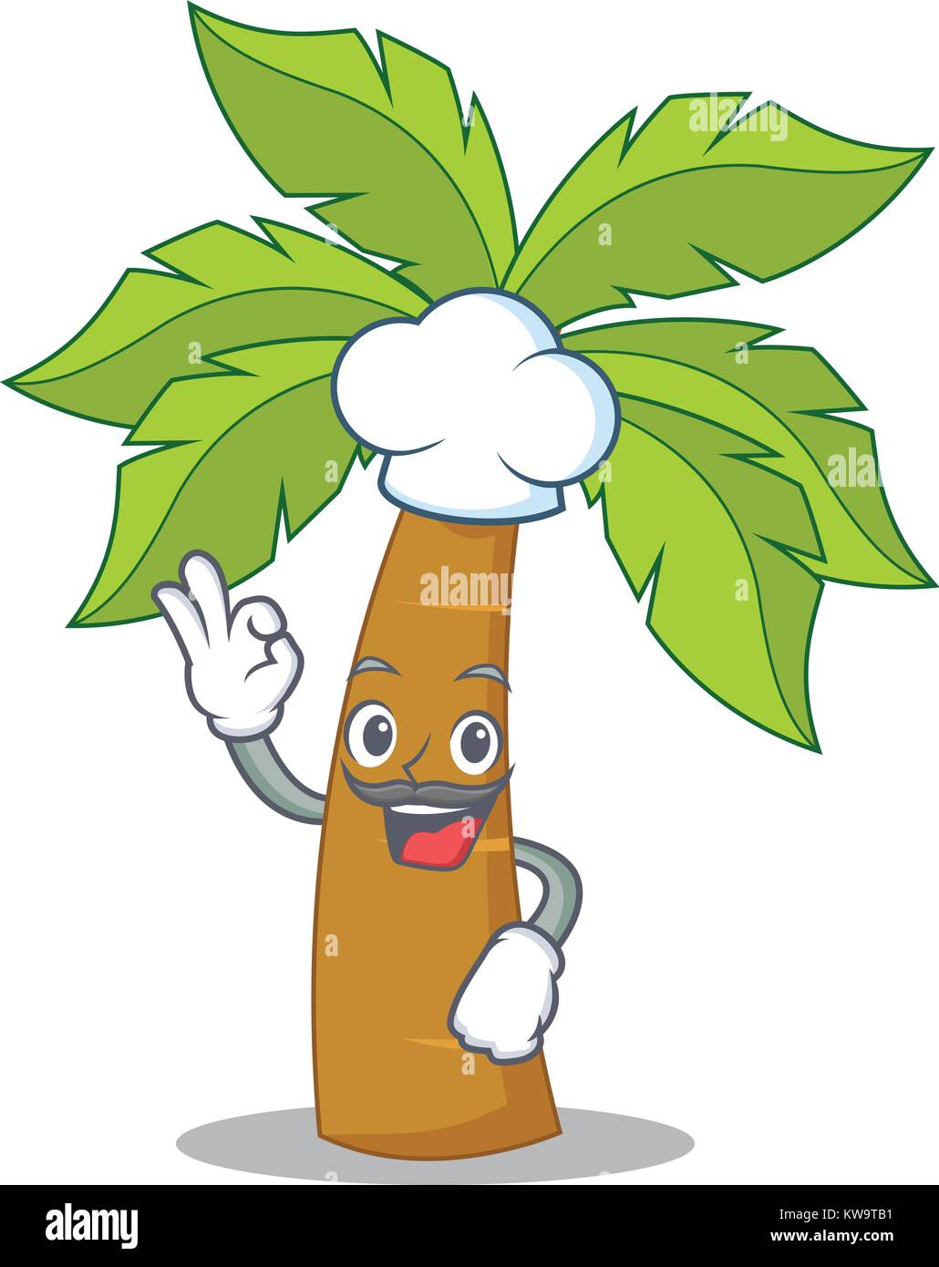 Chef palm tree character cartoon Stock Vector Image & Art - Alamy