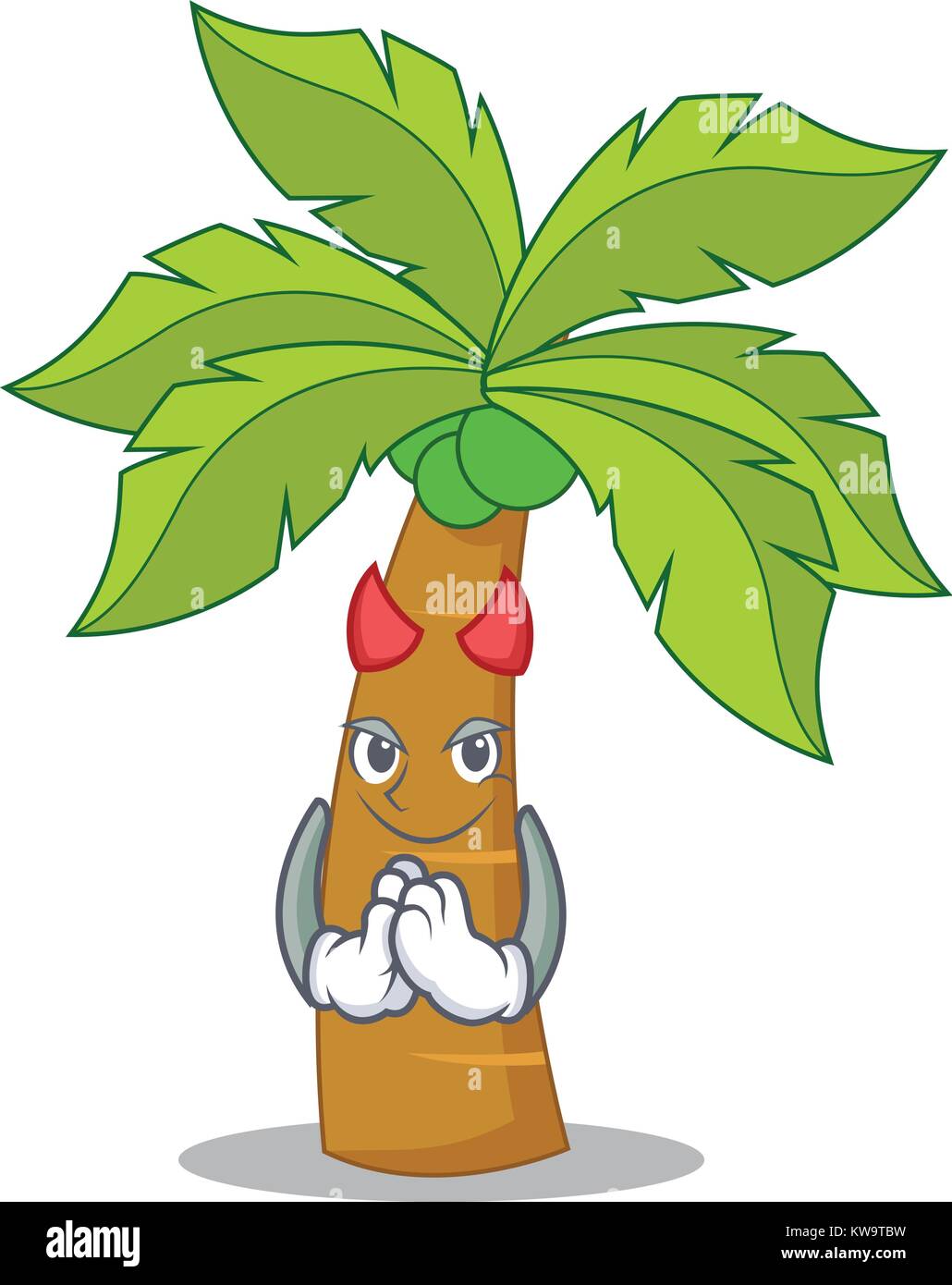 Devil palm tree character cartoon Stock Vector Image & Art - Alamy