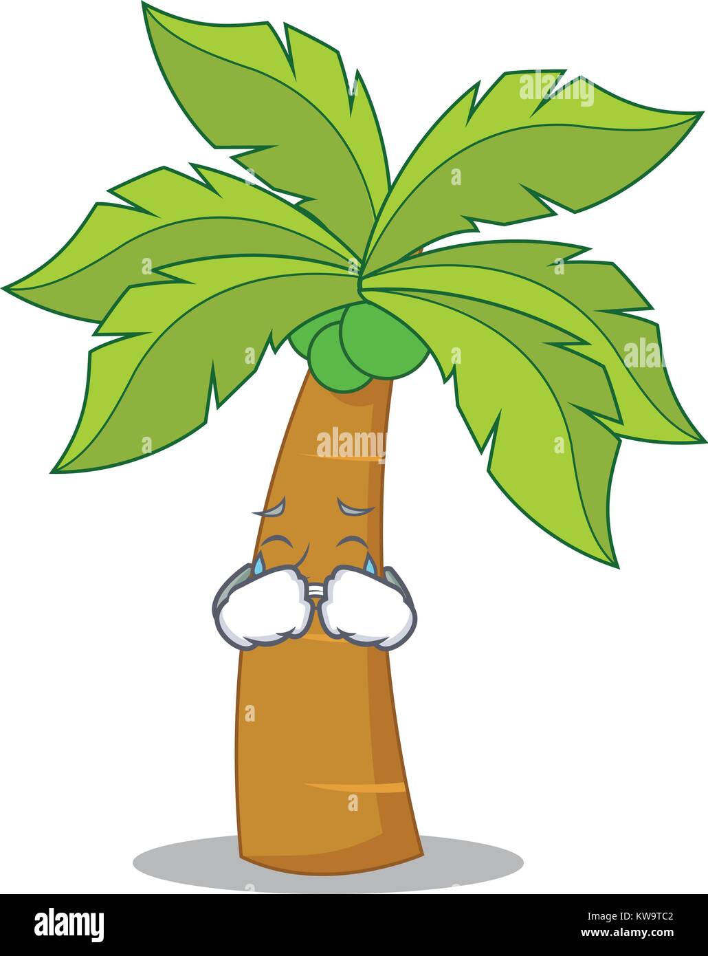 Crying palm tree character cartoon Stock Vector Image & Art - Alamy