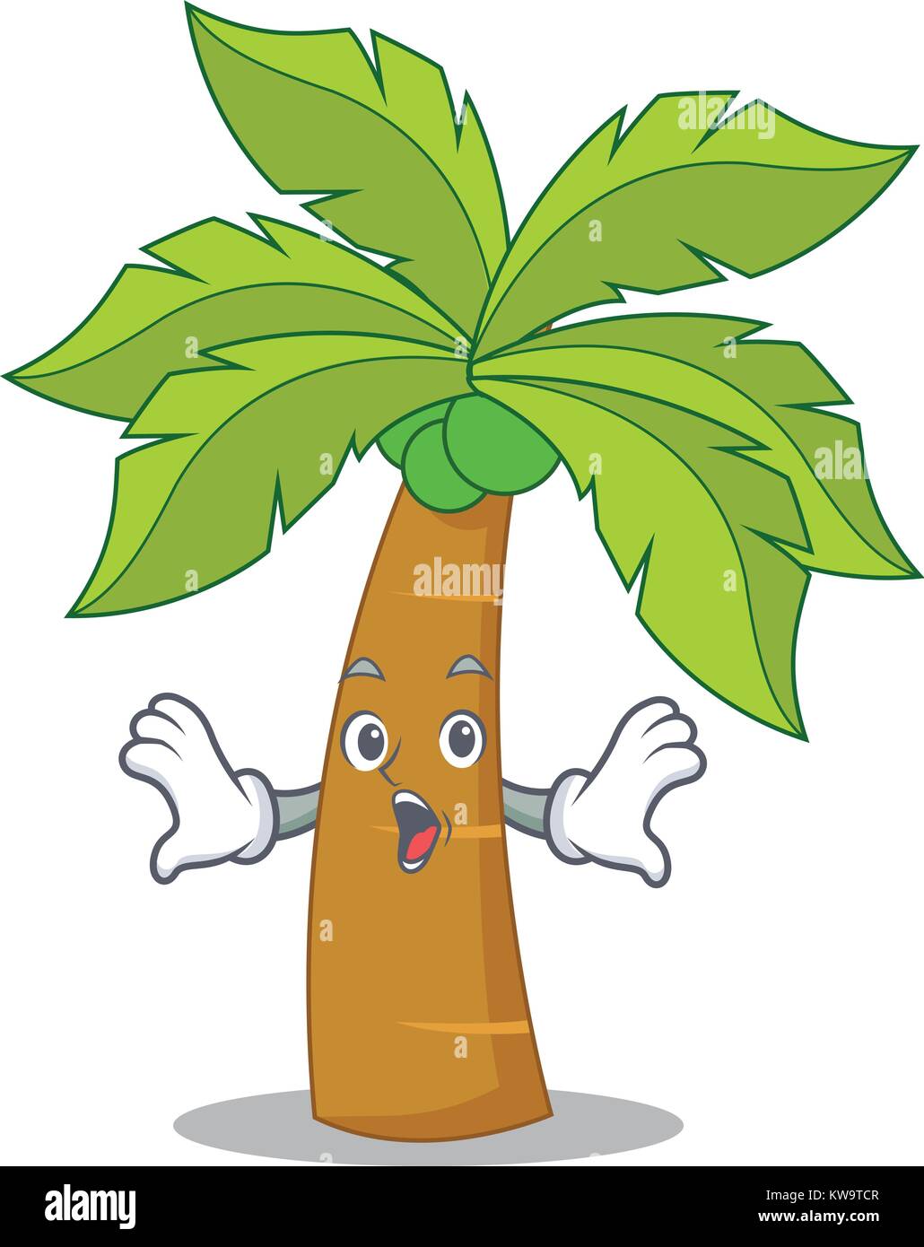 Surprised palm tree character cartoon Stock Vector Image & Art - Alamy