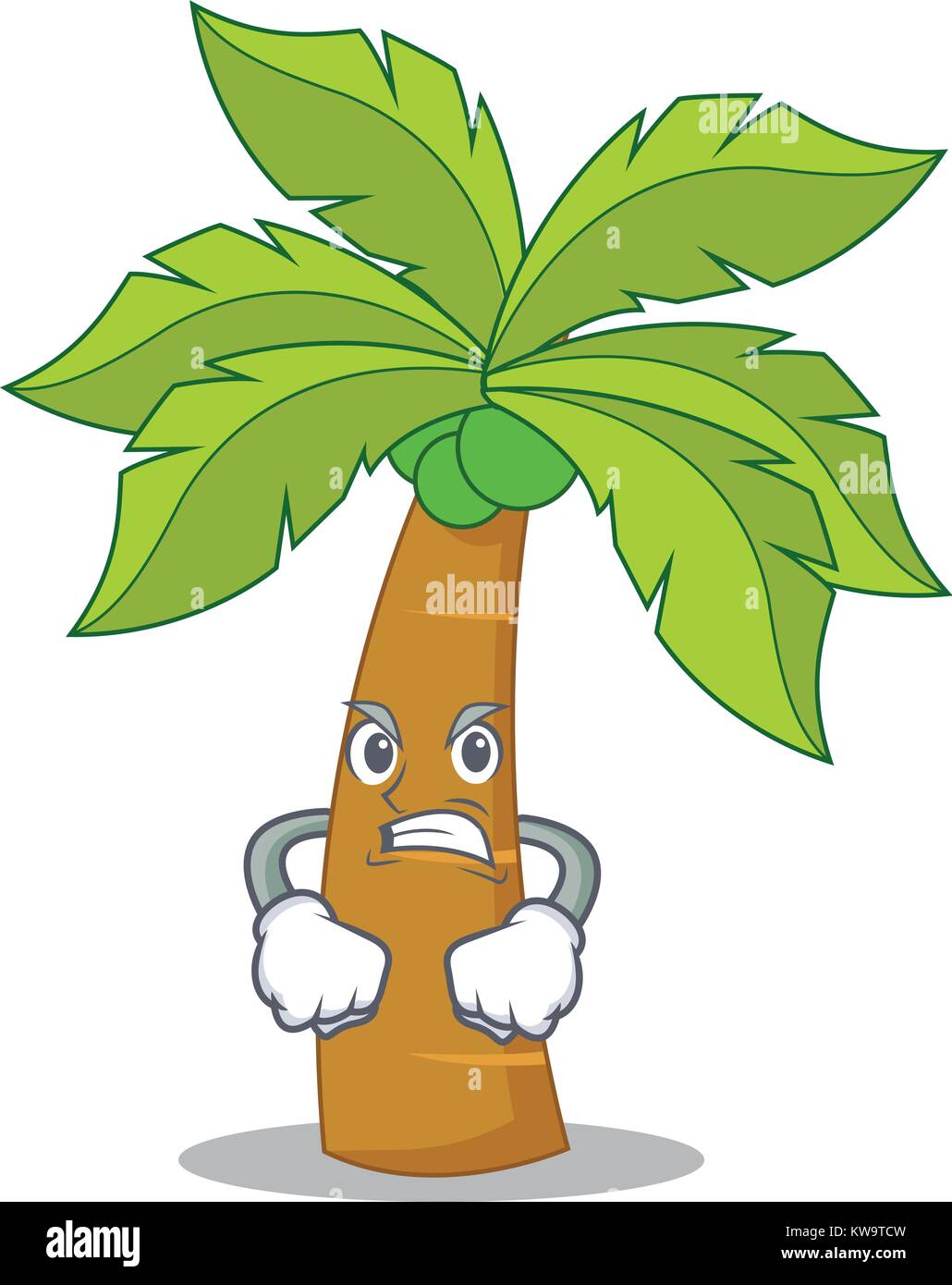 Angry palm tree character cartoon Stock Vector Image & Art - Alamy