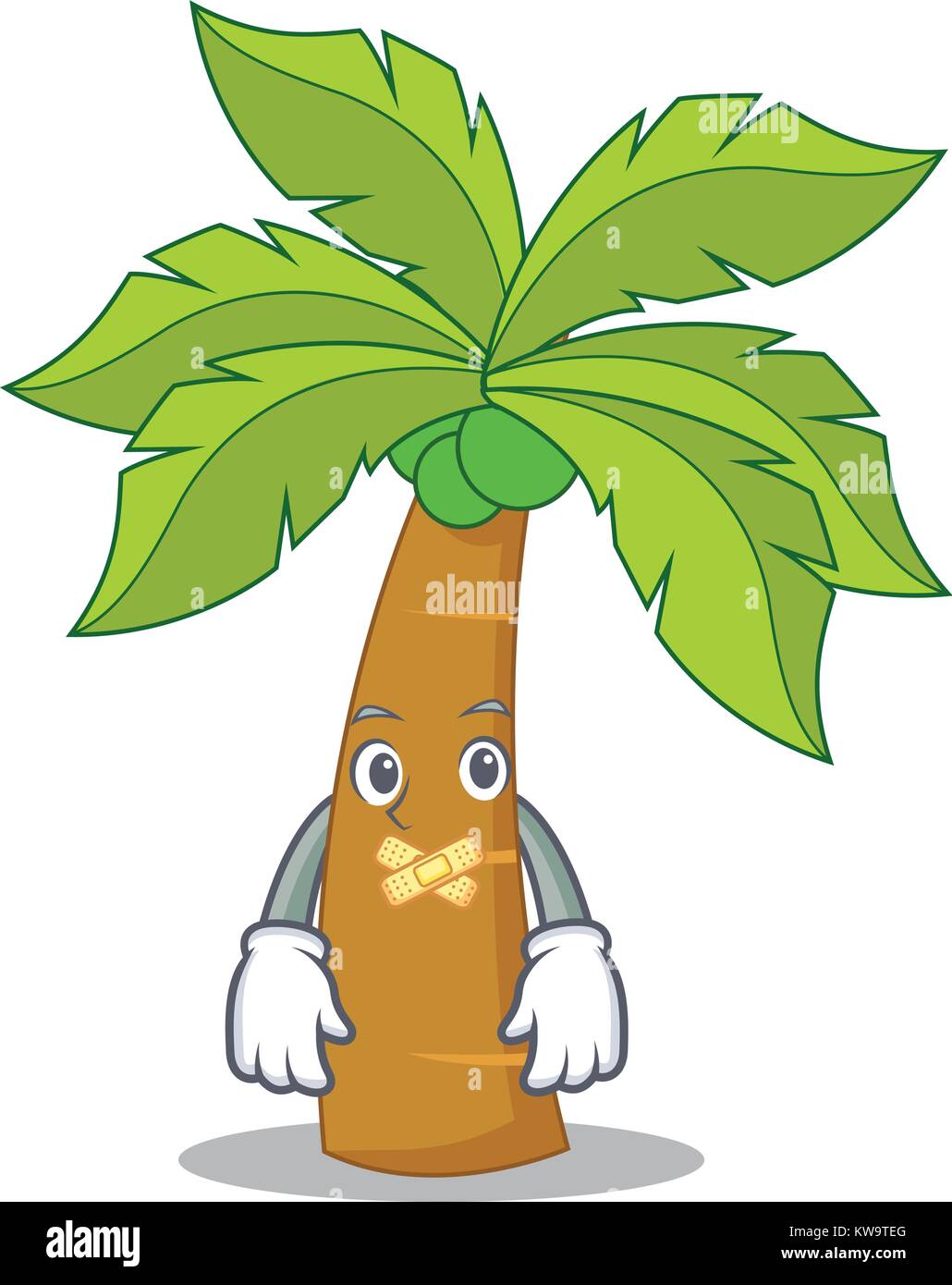 Silent palm tree character cartoon Stock Vector Image & Art - Alamy