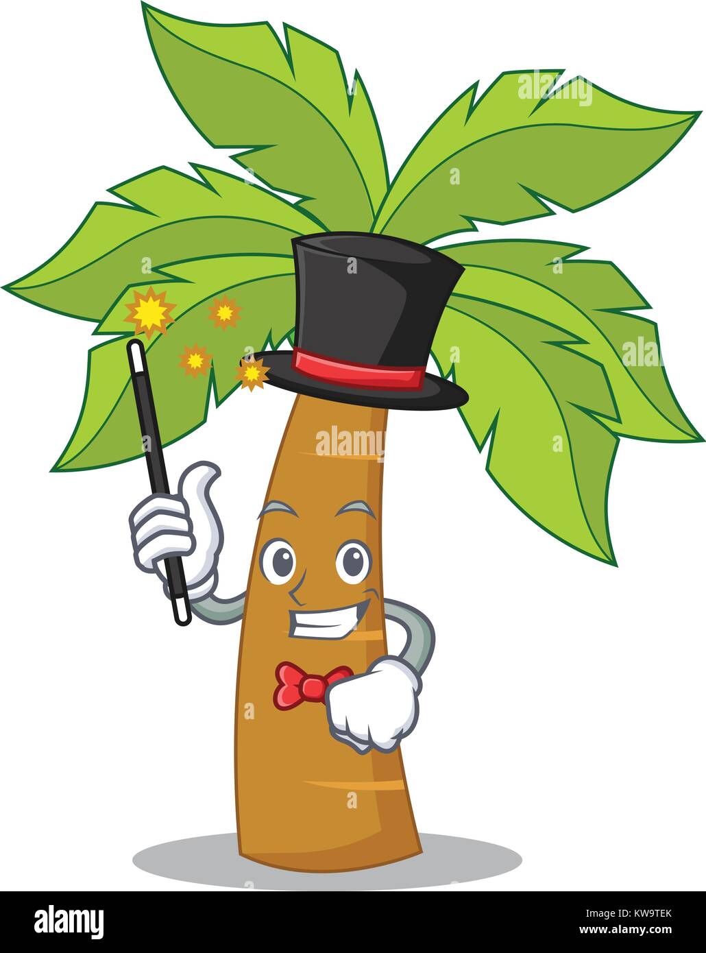 Magician palm tree character cartoon Stock Vector Image & Art - Alamy