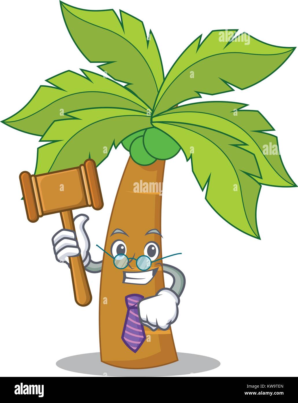 Judge palm tree character cartoon Stock Vector Image & Art - Alamy