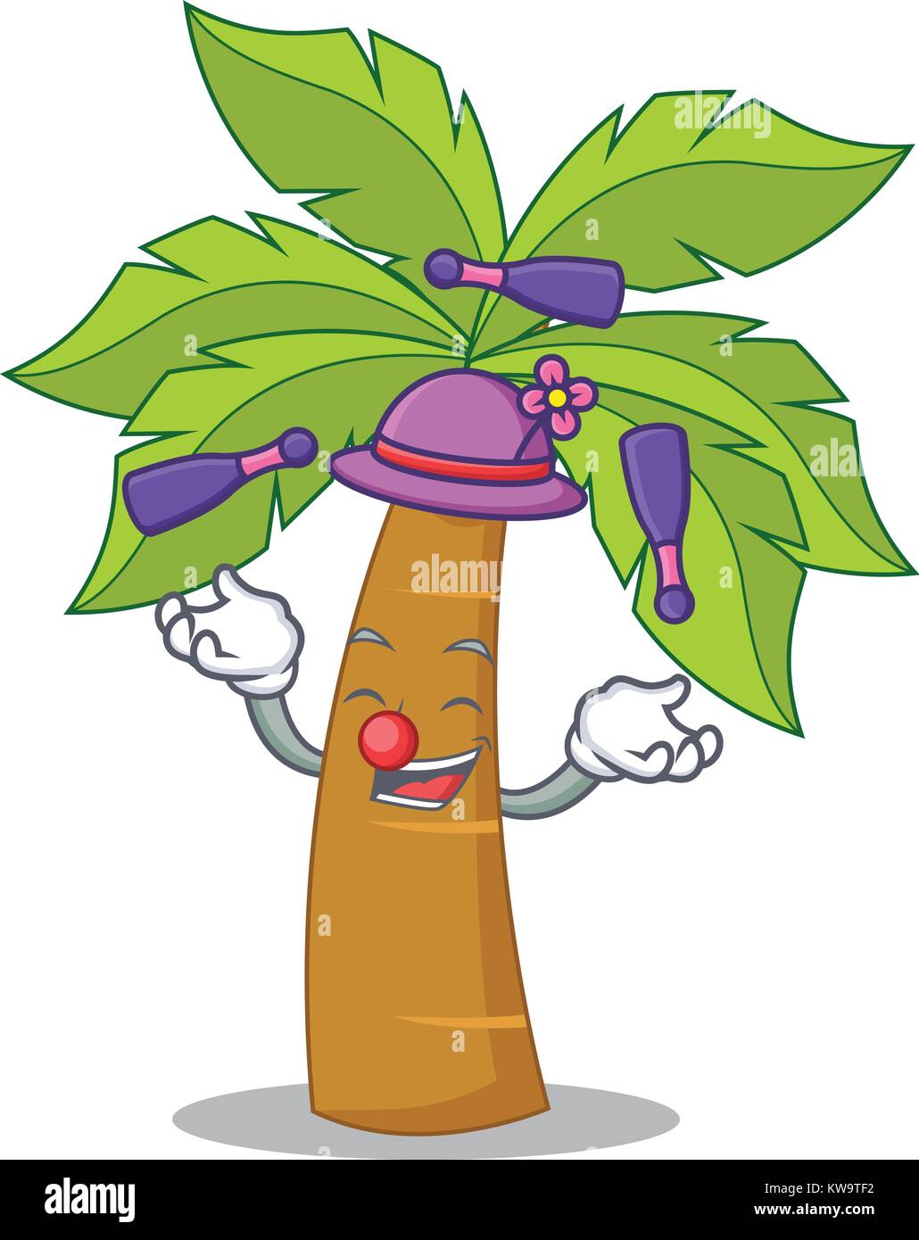 Juggling palm tree character cartoon Stock Vector Image & Art - Alamy